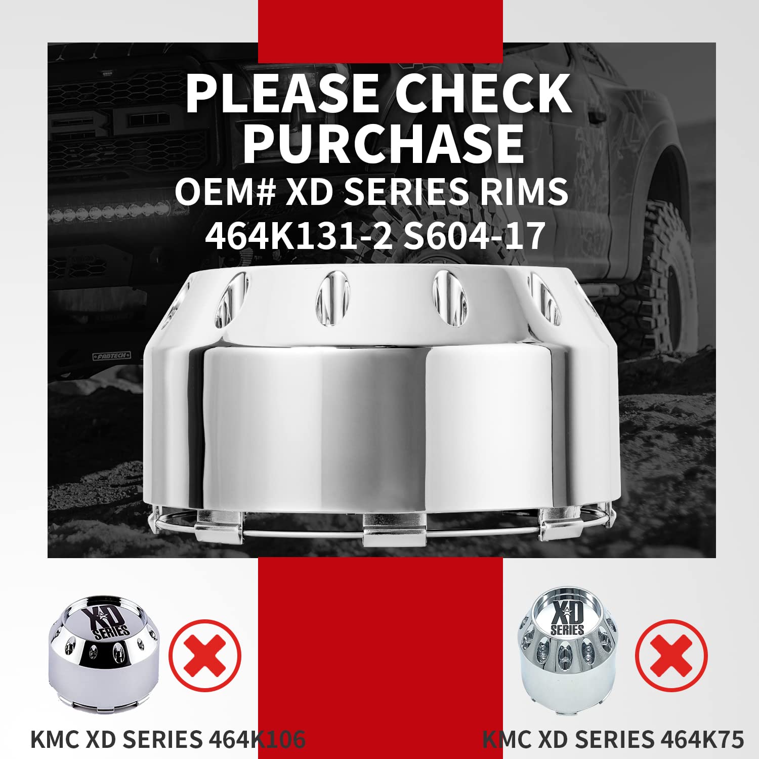 Snapklik.com : KitsPro Wheel Center Caps For XD WheelPros KMC Rim ...