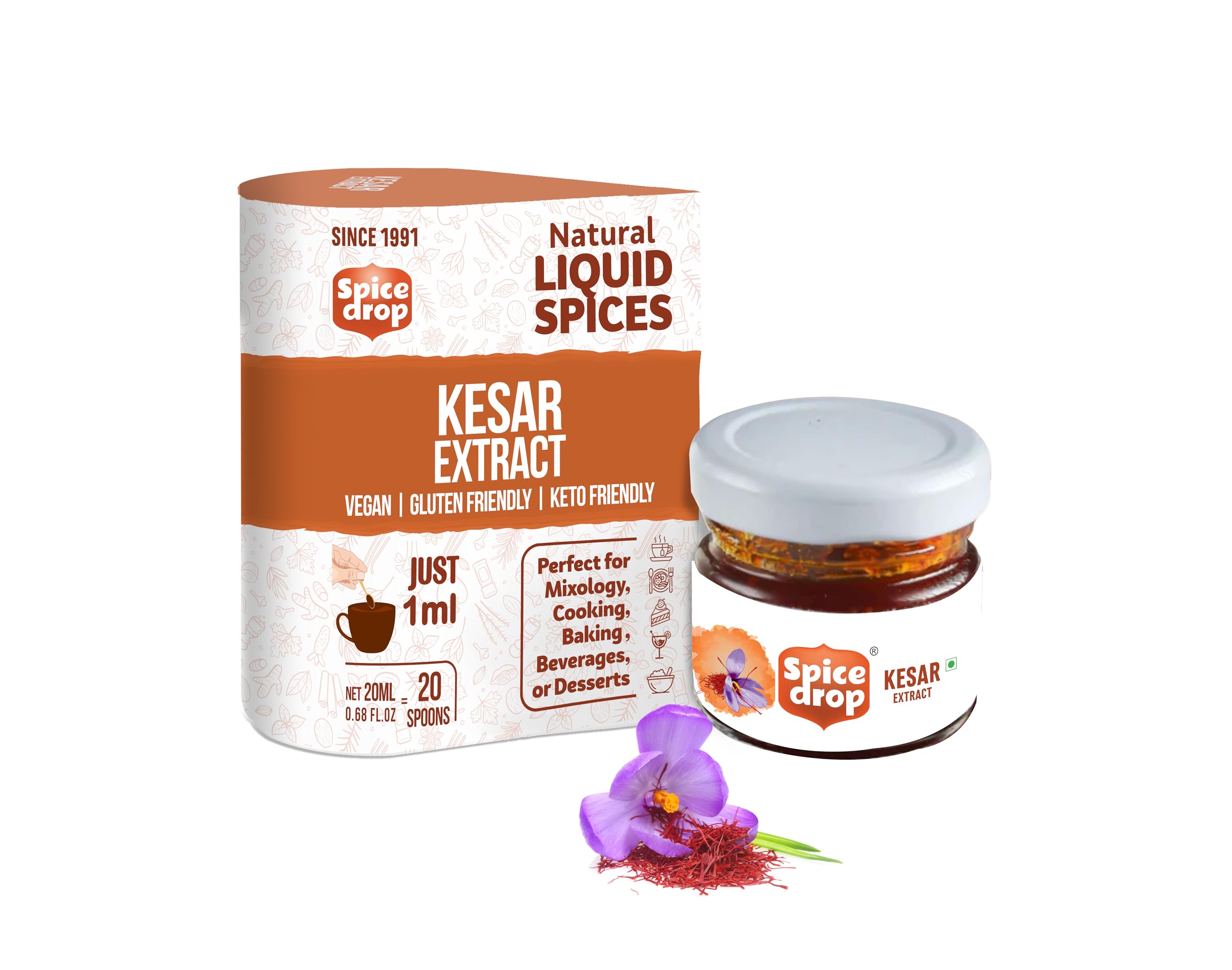 Spice Drop Saffron Extract | Pure Kashmiri Kesar | Tea, Kheer, Kesar ...