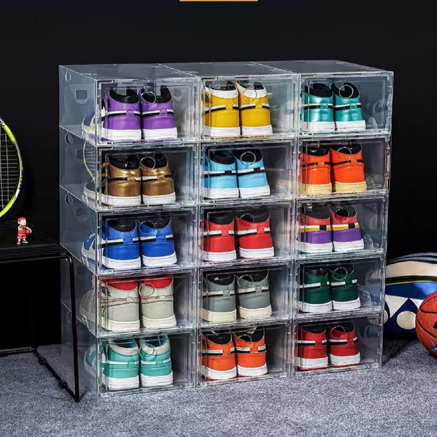 Amazon.com: DEPROVE 8 Pack Shoe Storage Box, Shoe Boxes Clear Plastic ...