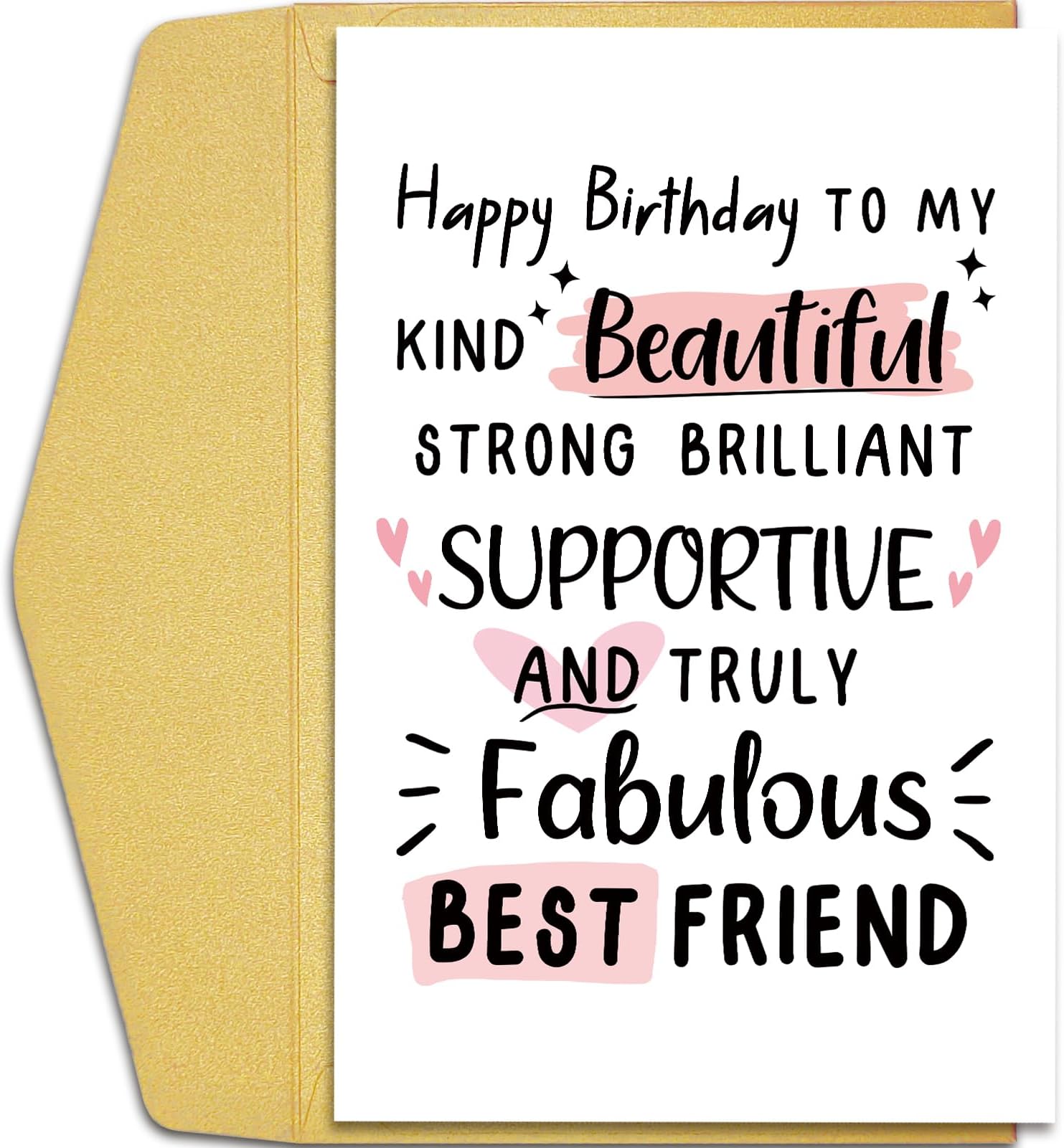 Amazon.com : Chenive Bestie Birthday Card, Best Friend Birthday Card ...