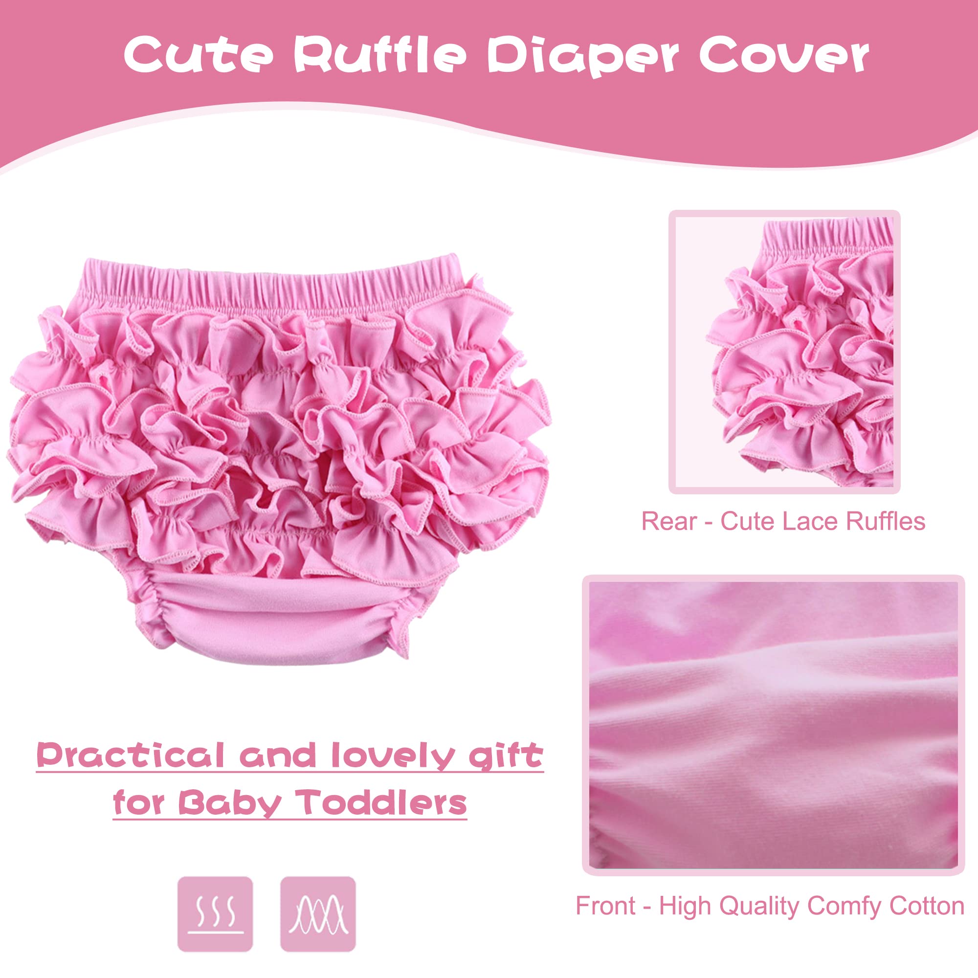 Snapklik.com : Baby Bloomers Diaper Covers For Girls Ruffle Bloomers ...