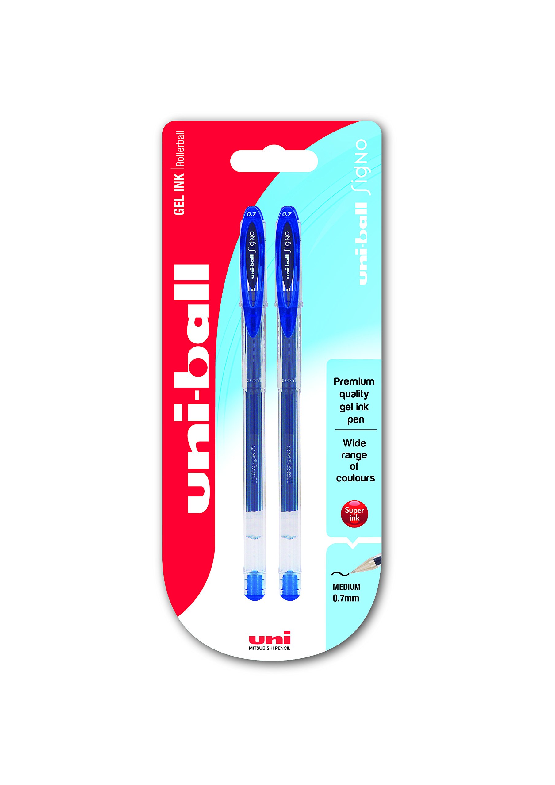 uni-ball UM-120 Signo Gel Rollerball Pen - Blue, Pack of 2 : Amazon.co.uk