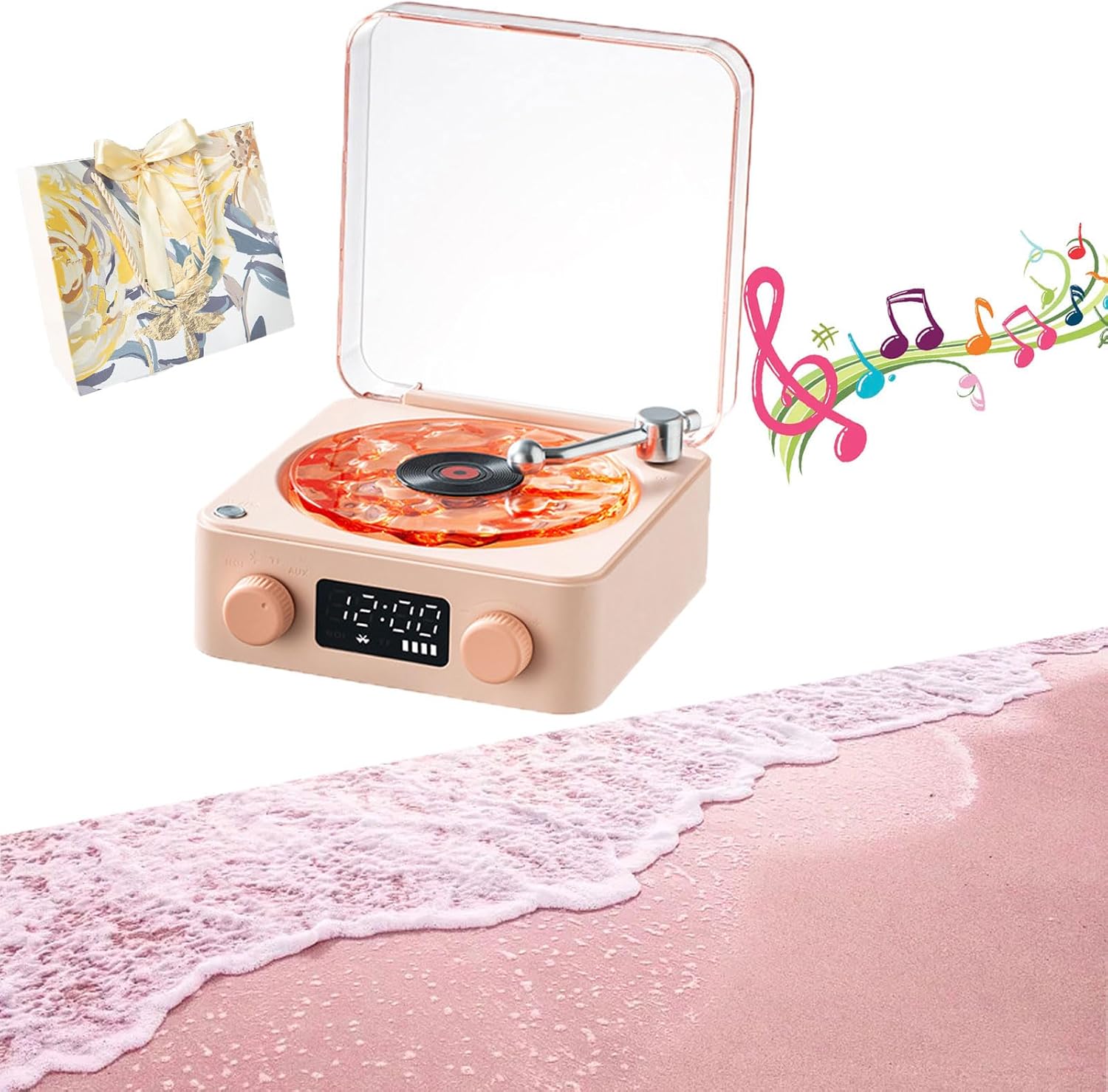 Amazon.com: hwqsad Waves Vinyl Bluetooth Speaker, 2024 New Vintage ...