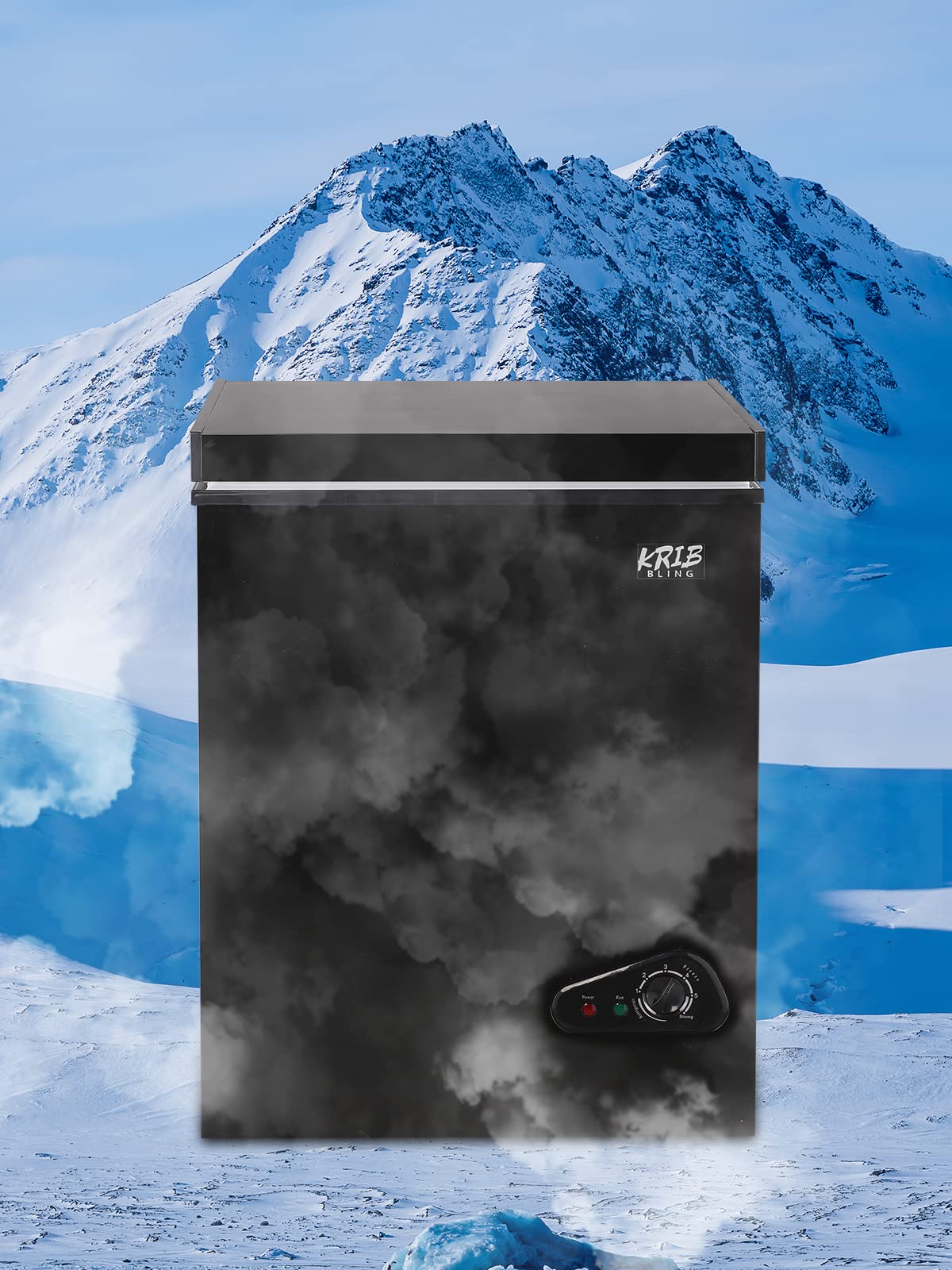 Krib Bling 3.5 Cu.Ft Deep Compact Freezer with a Removable Basket ...