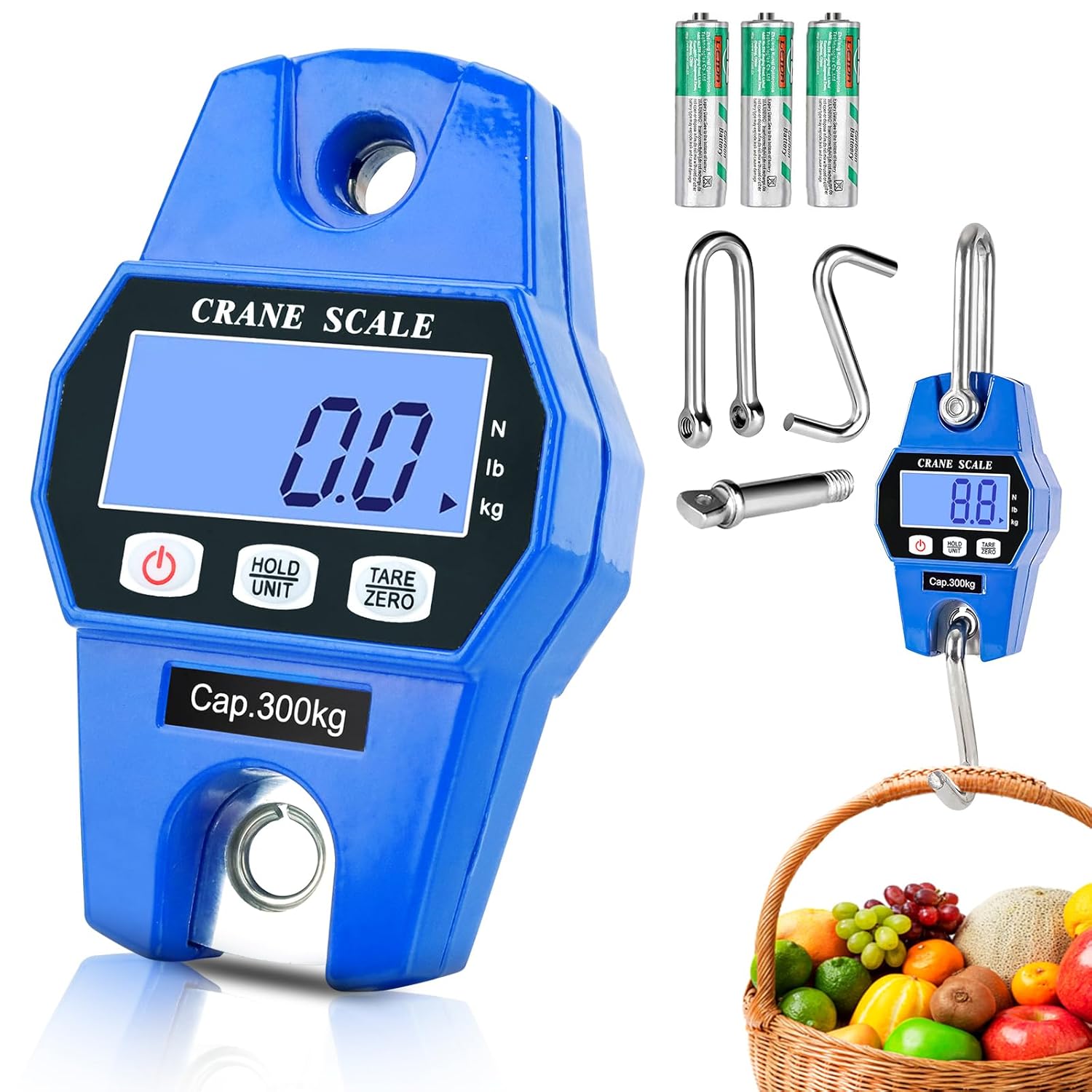 Báscula Electrónica Colgante, Báscula Lcd Digital Portátil 660LB 300 KG, Bascula Digital ...