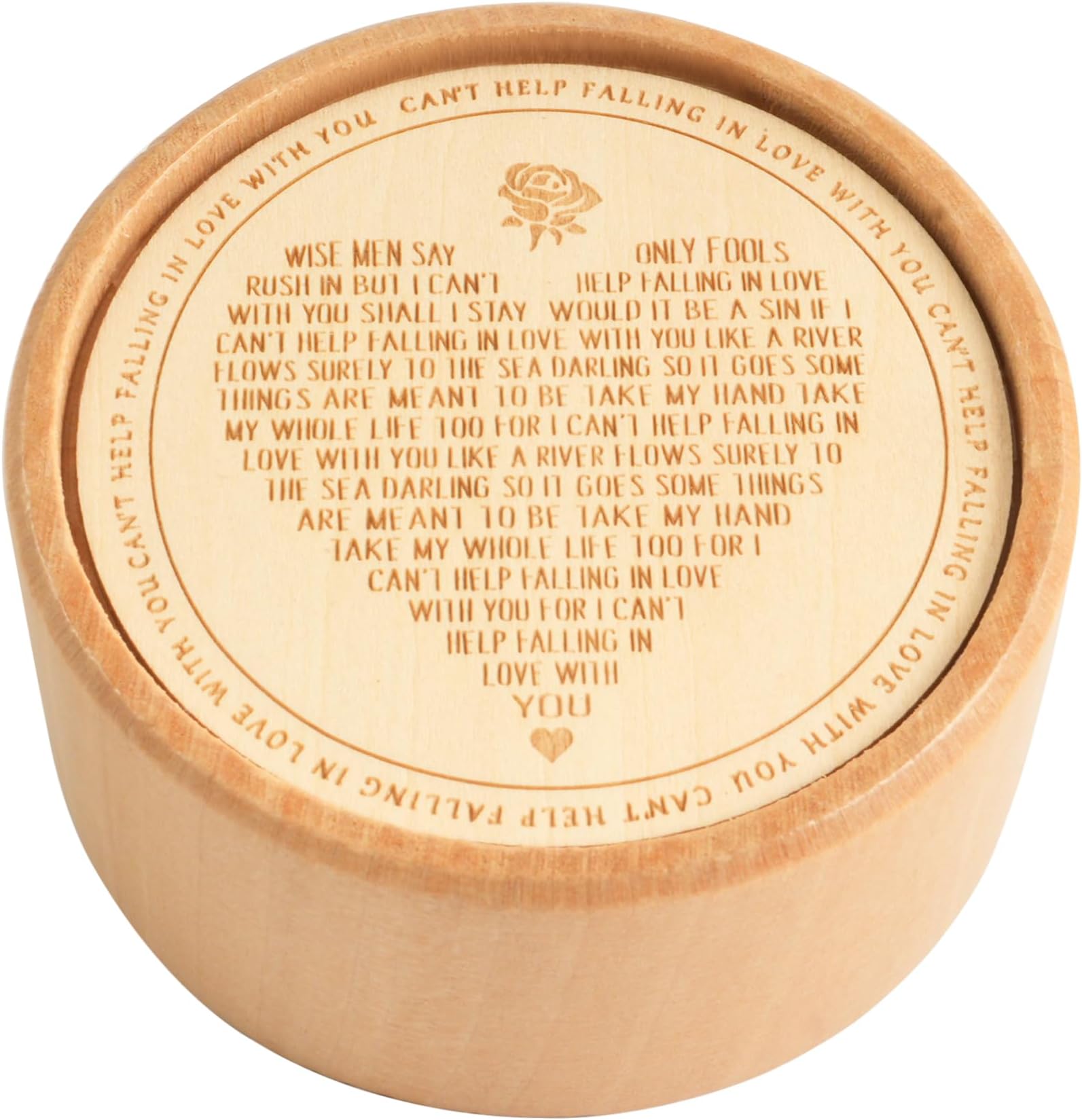 Amazon.com: CJYGEGE Wood Music Box - Can't Help Falling in Love ...