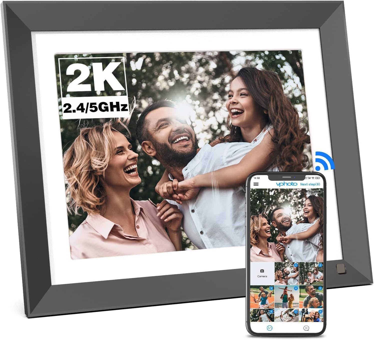 Amazon.com : BSIMB 11 Inch 2K Digital Picture Frame, WiFi Digital Photo ...