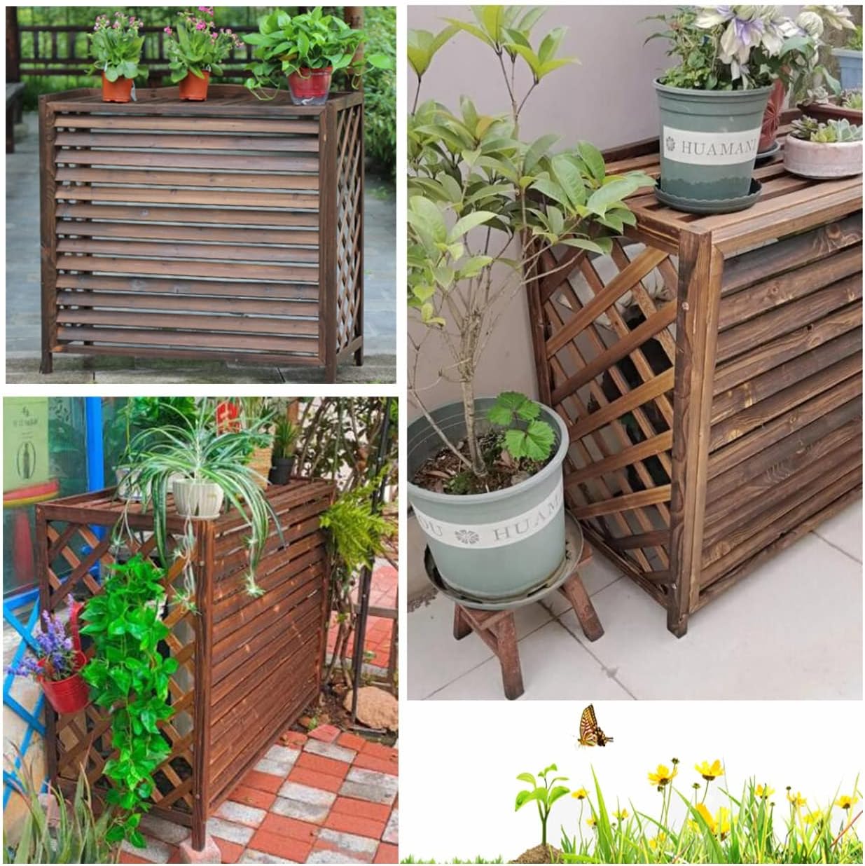 Air Conditioning Cover Outdoor Screen Fence Weather Resistant Sturdy ...