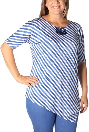 Raglan Sleeve Tee Shirt in Seablue by Ruby Rd. at Amazon Women’s ...