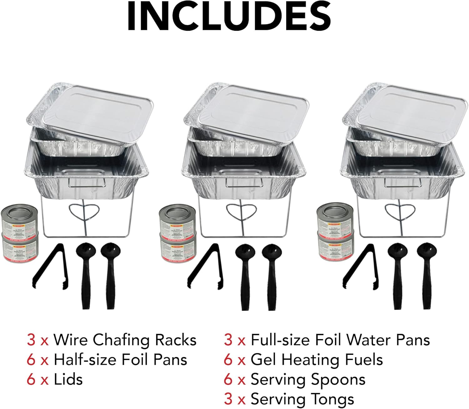 Buy Party Essentials Party Serving Kit Chafing Dish Buffet Tray Food ...