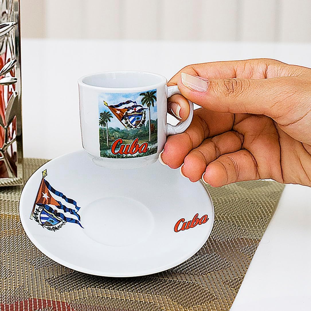 Amazon.com | Espresso Cups Set for Cuban coffee, 4 Small Ceramic Cups ...