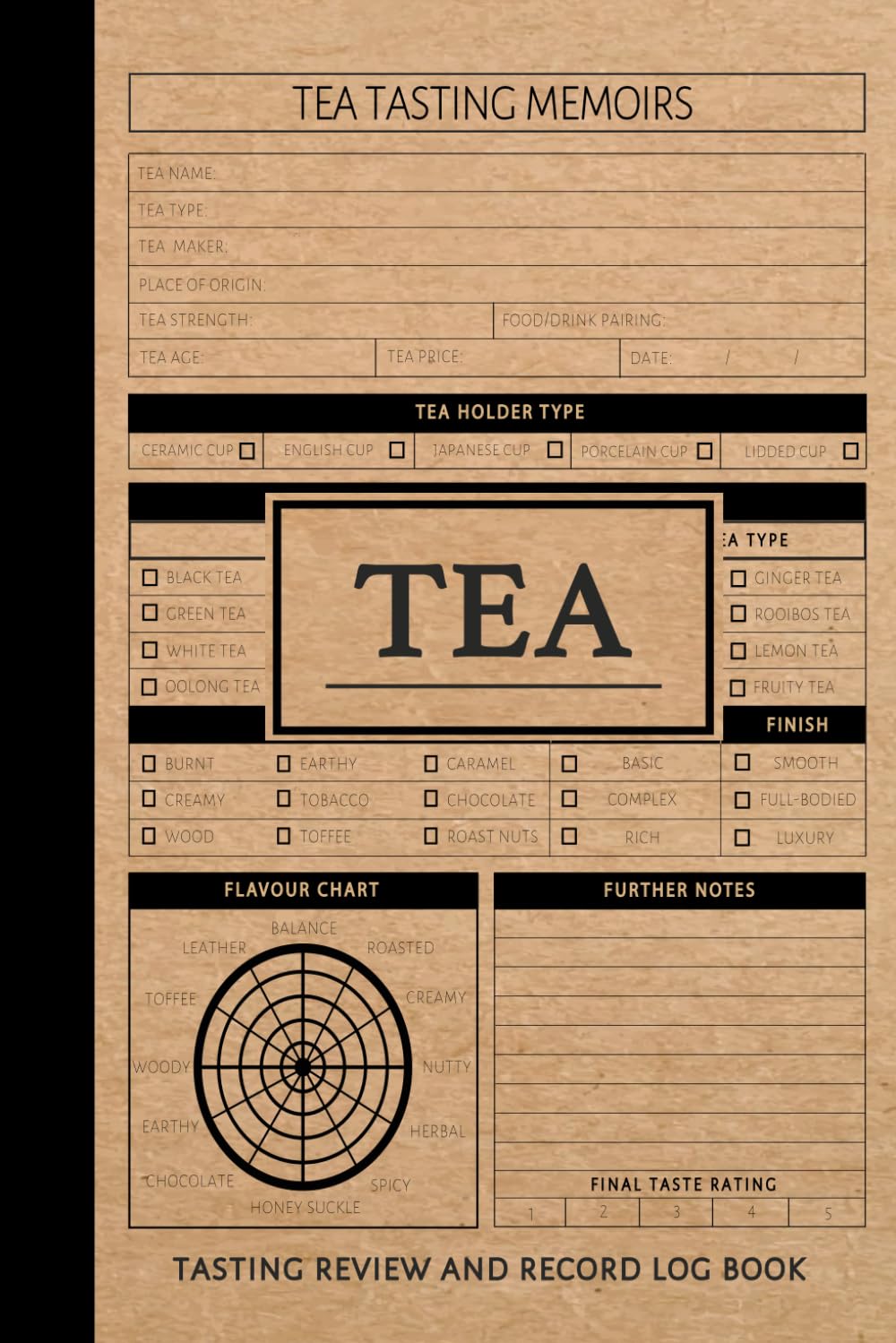 Tea Tasting Review and Record Book: Tea Enthusiasts Journal. Detail ...