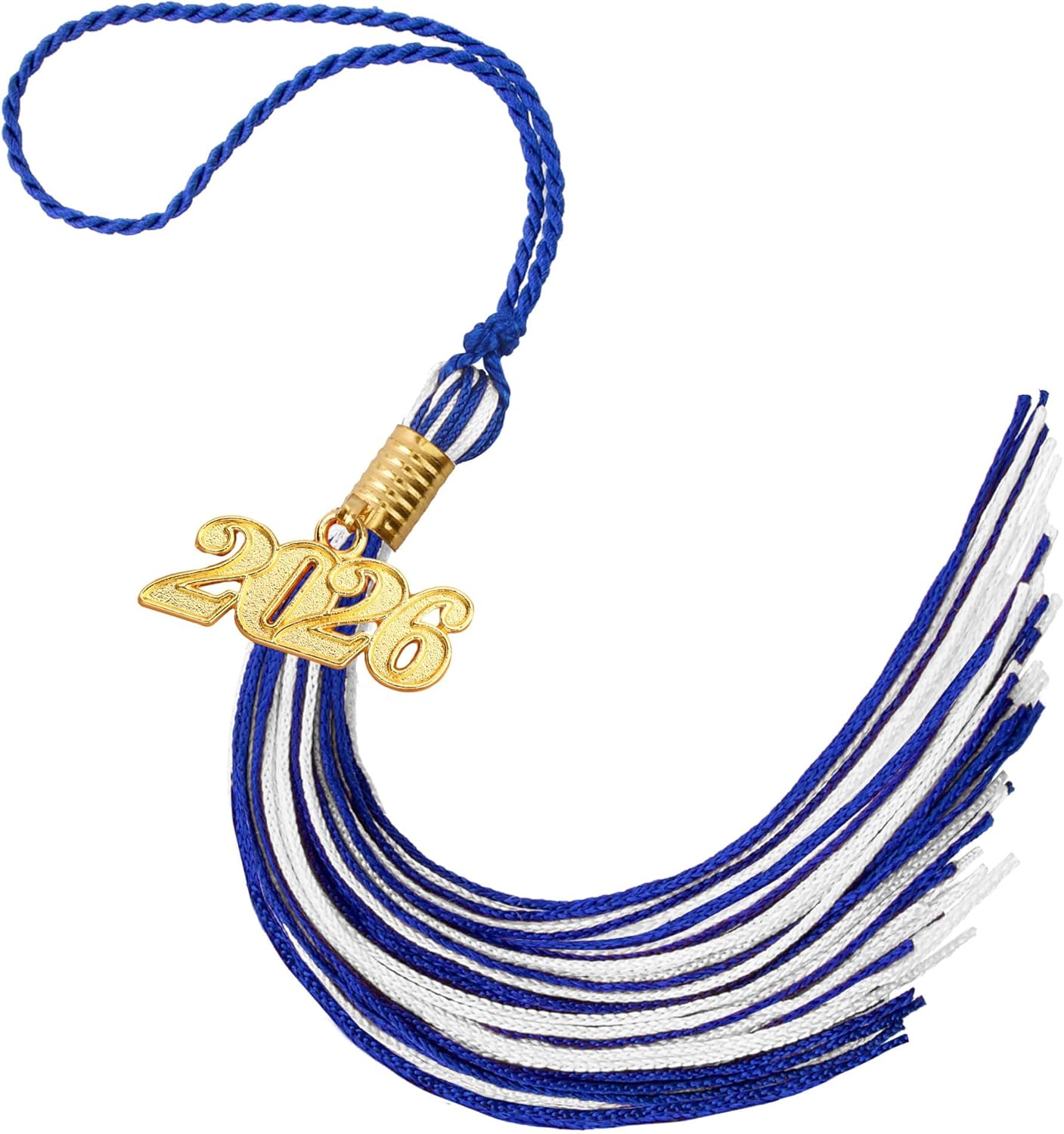 Amazon.com: 2026 Tassel Graduation, Blue and White Graduation Tassel ...