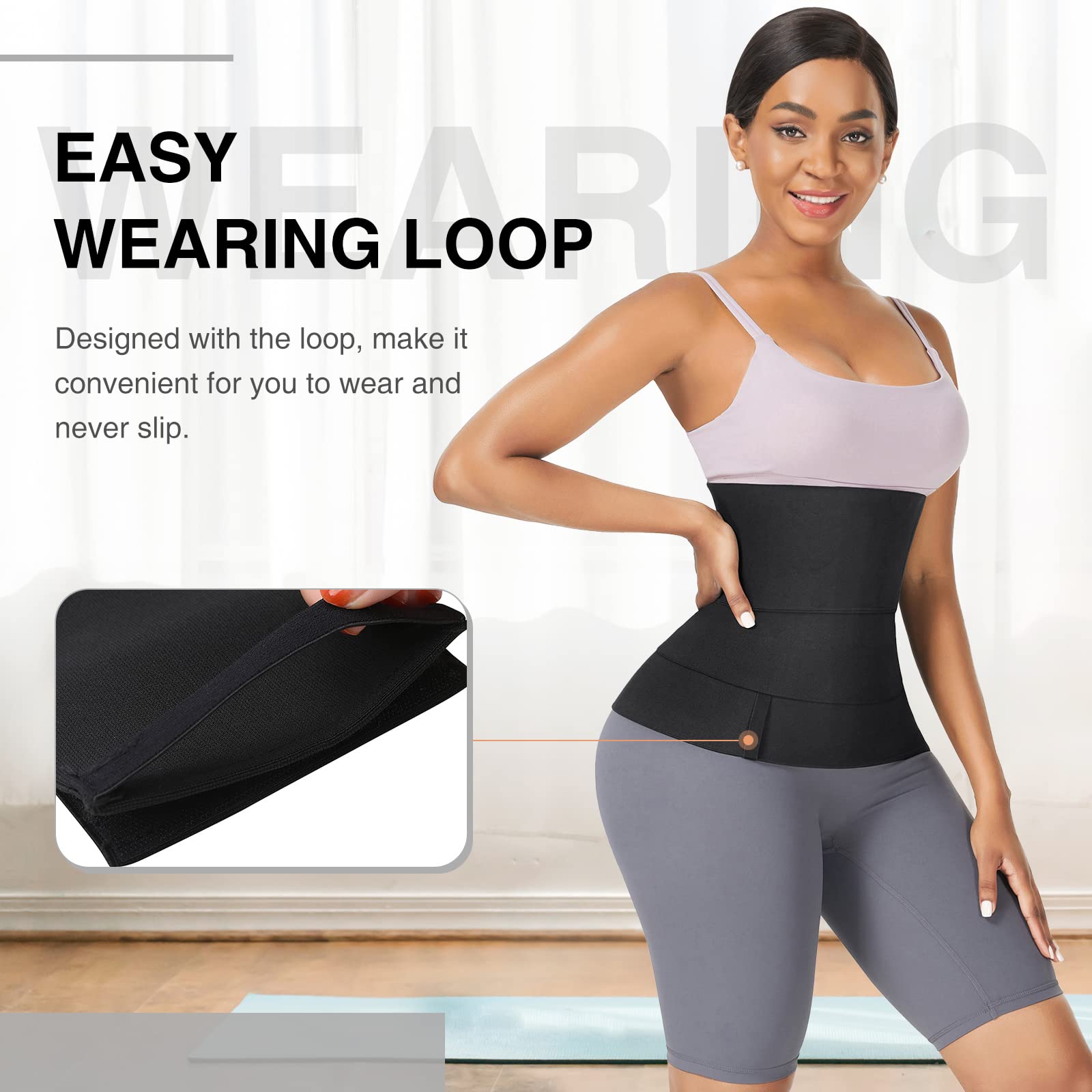 FeelinGirl Waist Trainer for Women Waist Wrap Tummy Control Waist ...