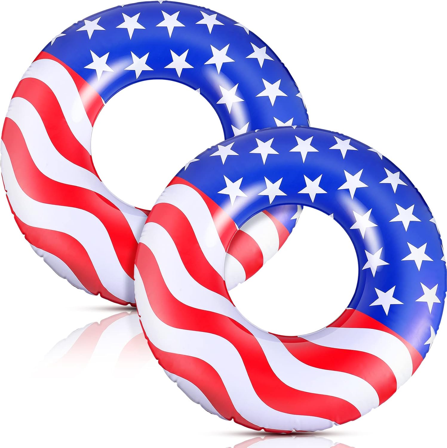 Amazon.com: Jenaai 2 Pcs Pool Floaties 4th of July America Flag ...