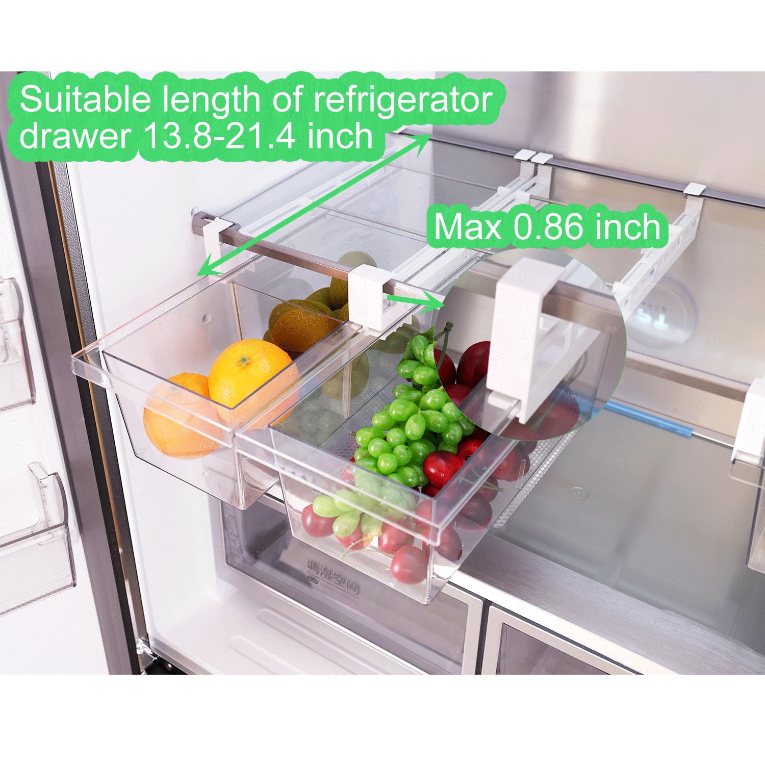 Snapklik.com : Yatmung 2 Pack Extra-Large Deli Drawer Organizer For ...