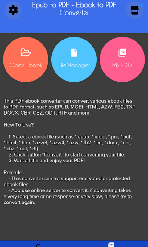 Ebook Converter Epub to pdf - App on Amazon Appstore