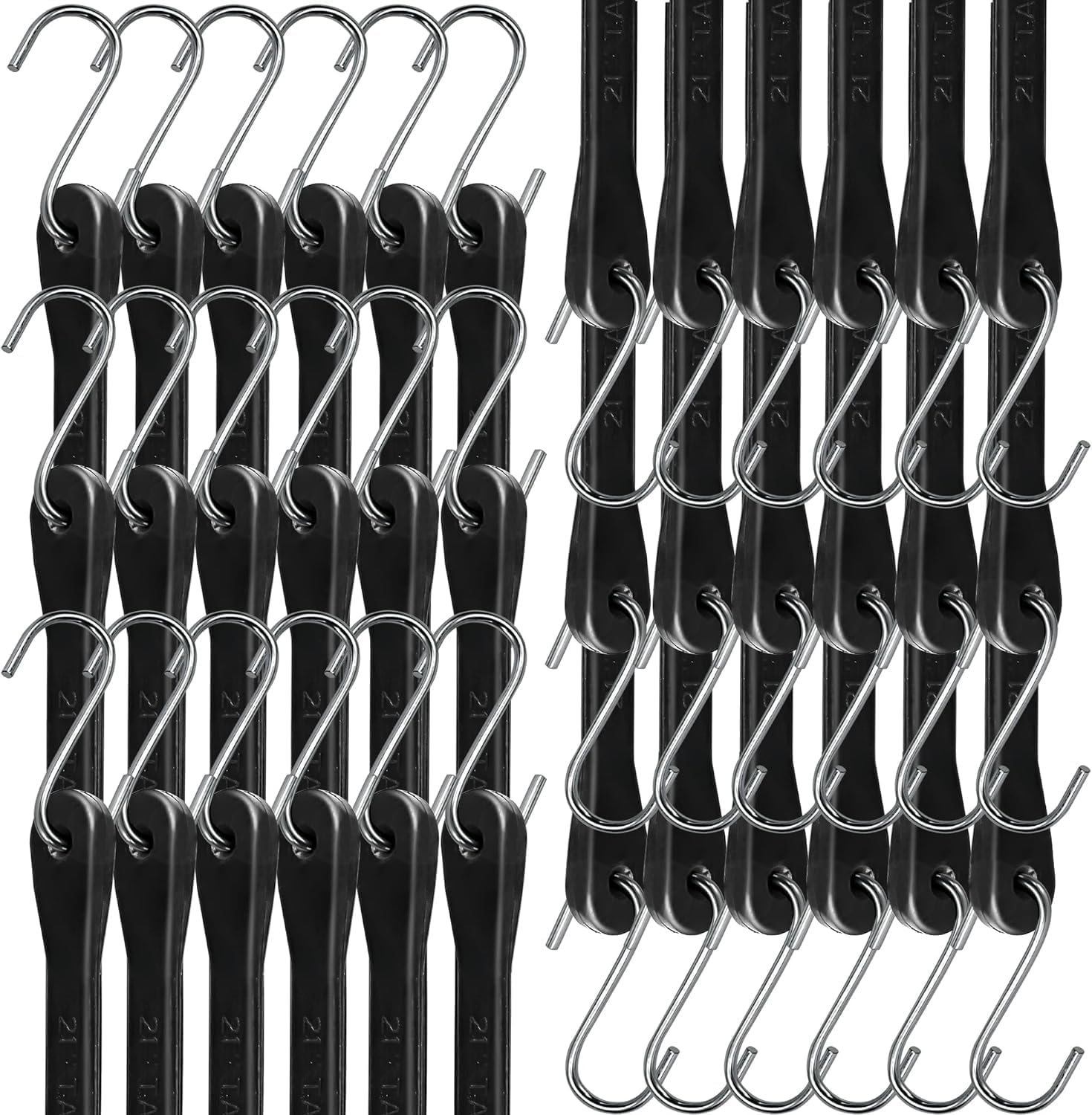 VEVOR 31" Rubber Bungee Cords, Weatherproof EPDM Rubber Tie Down Straps ...