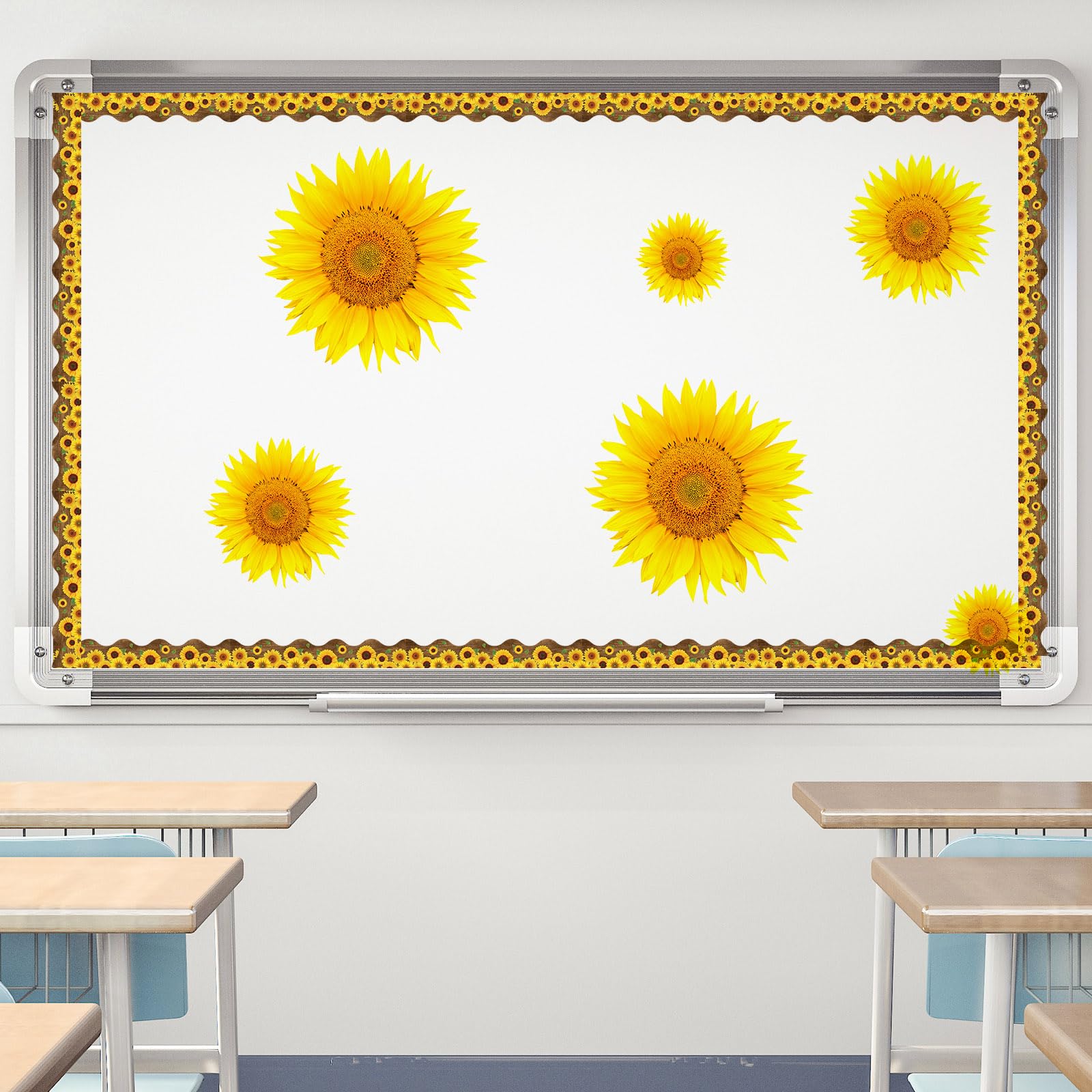 Snapklik.com : 12 Pcs Magnetic Sunflower Borders Classroom Decorations ...