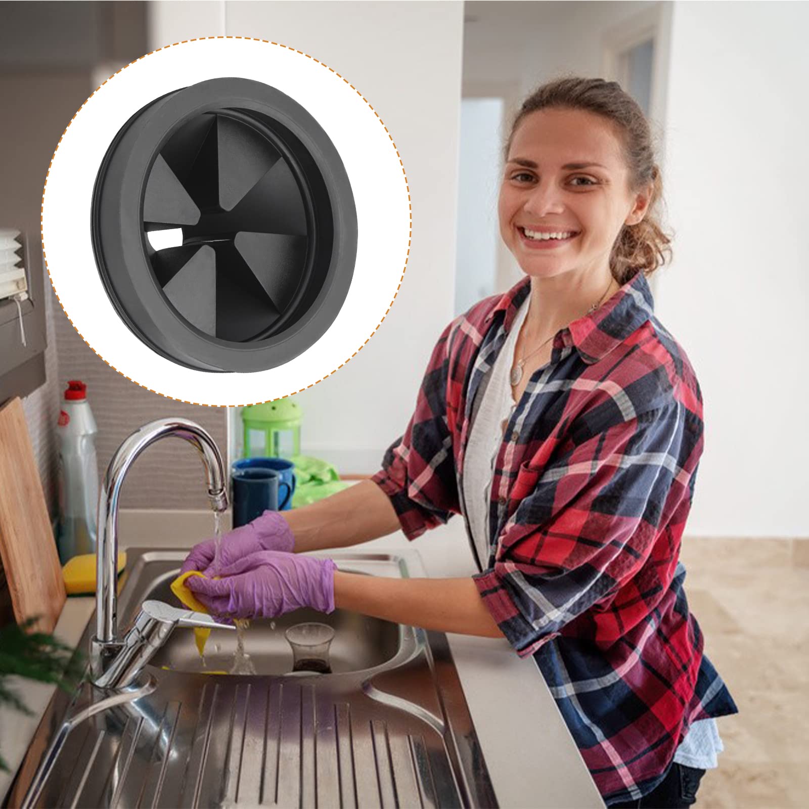 Snapklik.com : Upgraded Garbage Disposal Splash Guard, 2-Pack EPDM ...