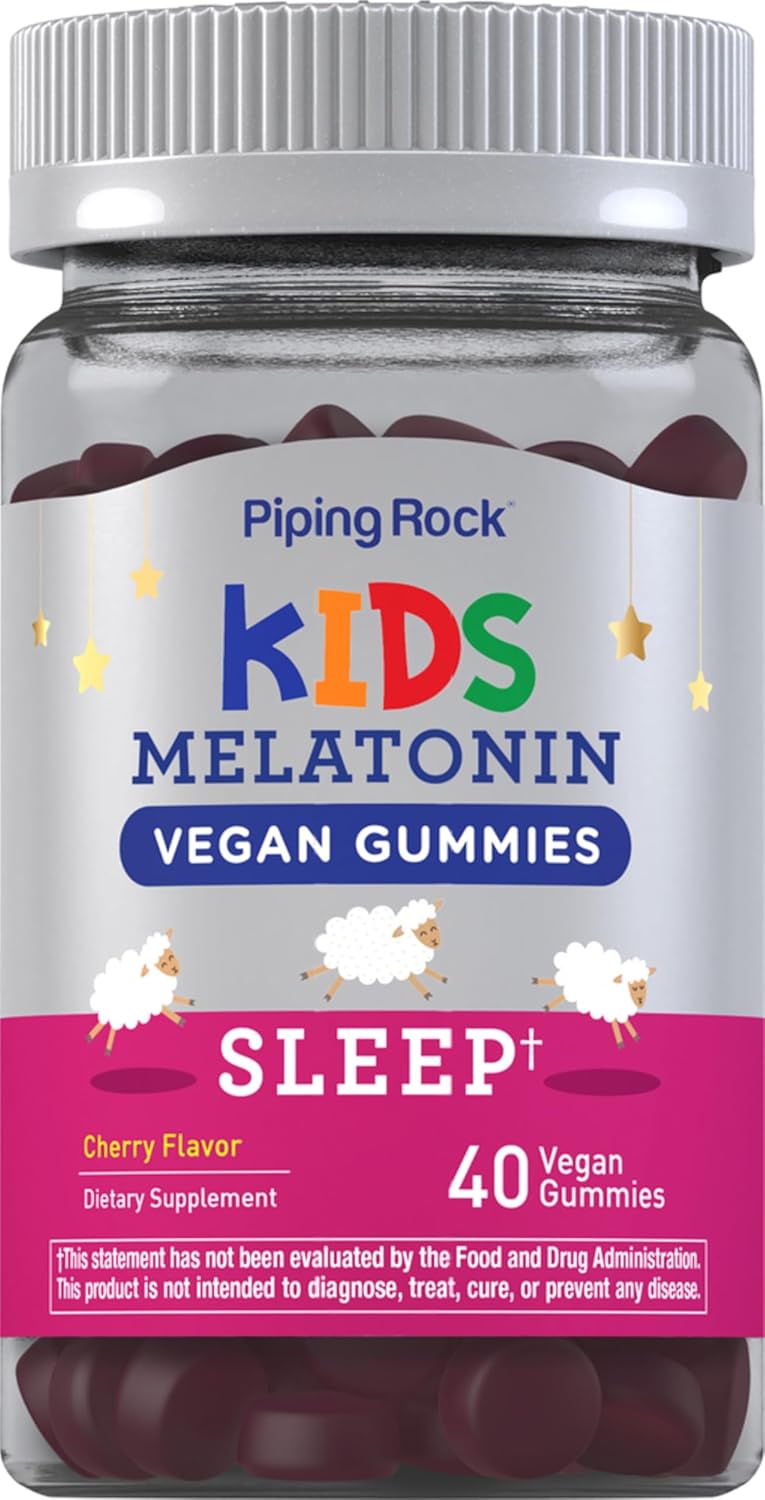 Amazon.com: Piping Rock Kids Melatonin Gummy 1mg | 40 Gummies | Cherry Flavor | Vegan, Non-GMO ...