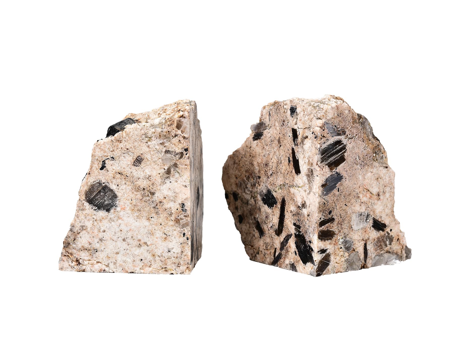 Amazon.com: AMOYSTONE Crystal Bookends Stone Book Stopper with Rubber ...