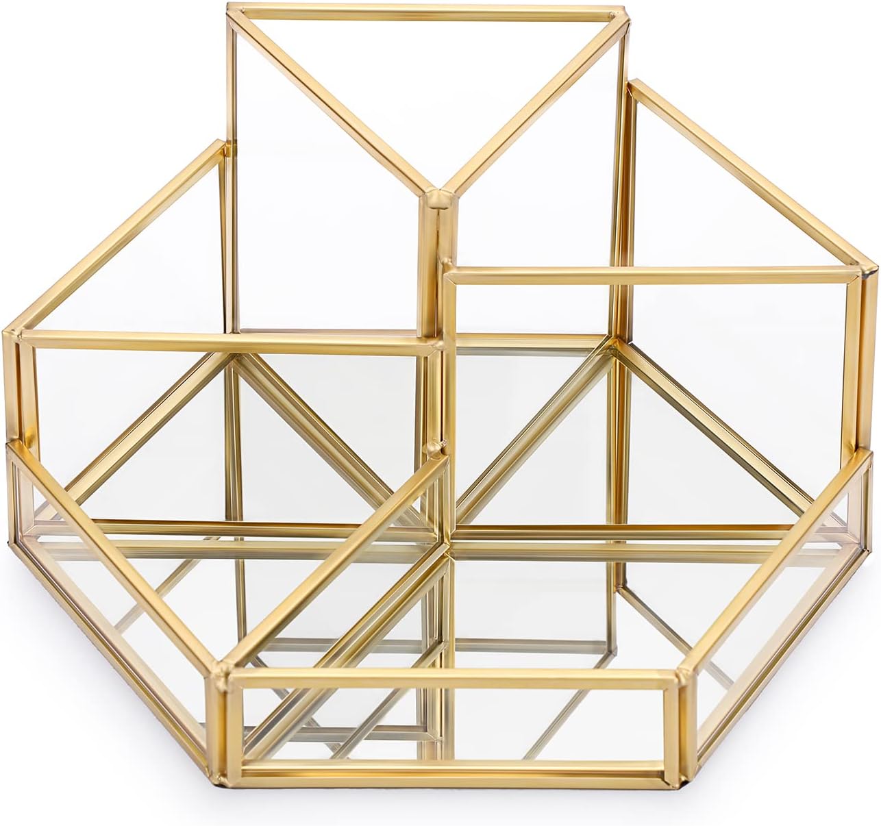 Amazon.com: Hipiwe Glass Remote Control Holder with 5 Compartments ...