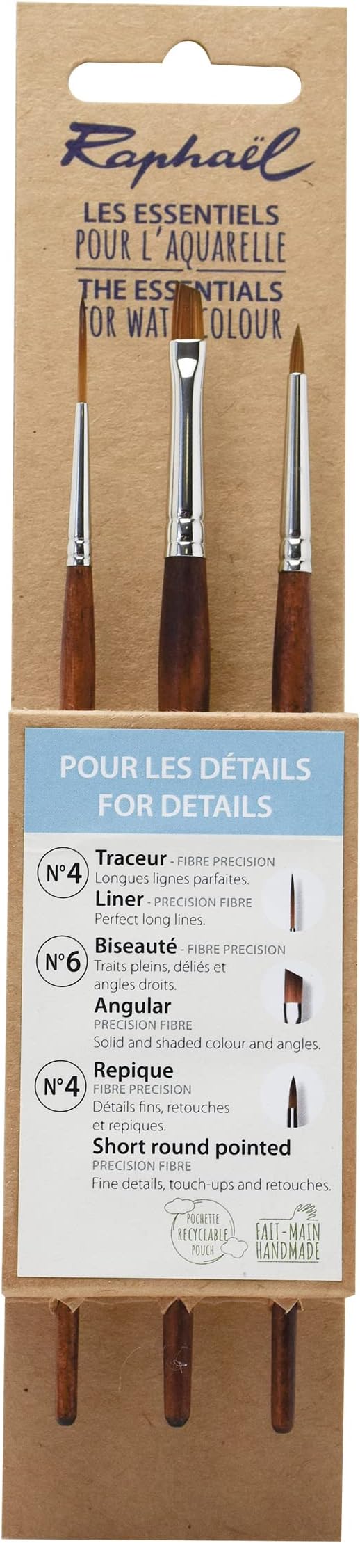 Amazon.com: Raphael Essentials Acrylic & Watercolor Brush Set ...