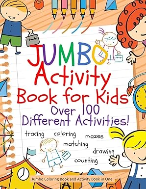 Amazon.com: Jumbo Activity Book for Kids: Jumbo Coloring Book and ...