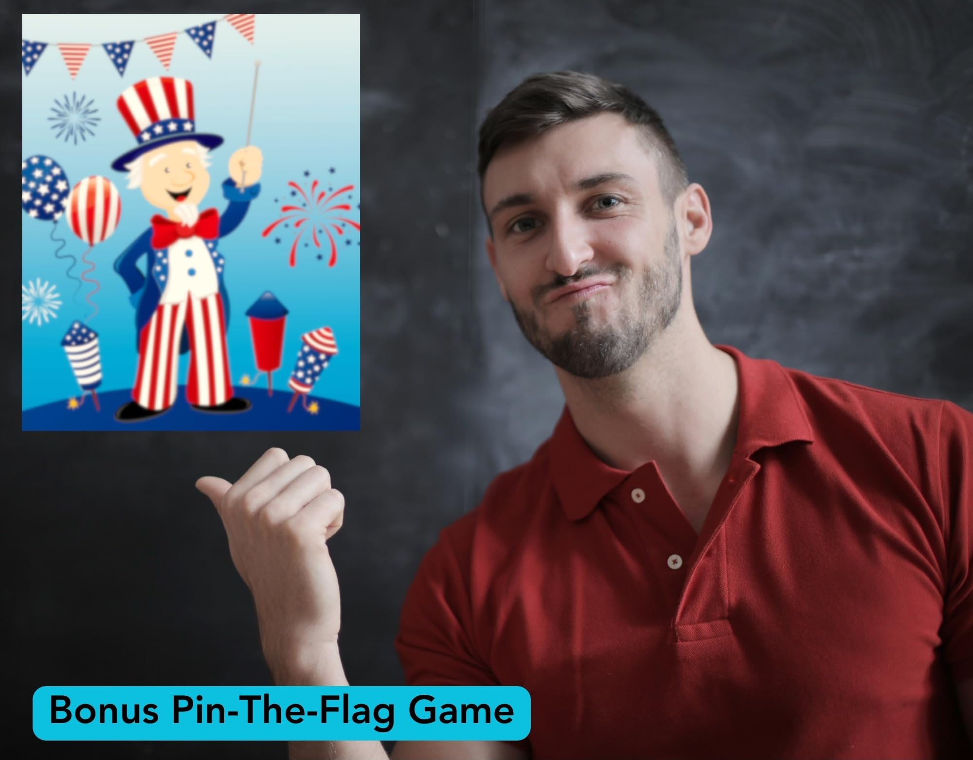 Snapklik.com : Iconikal 32 Player Bingo Game Set, Patriotic, American ...
