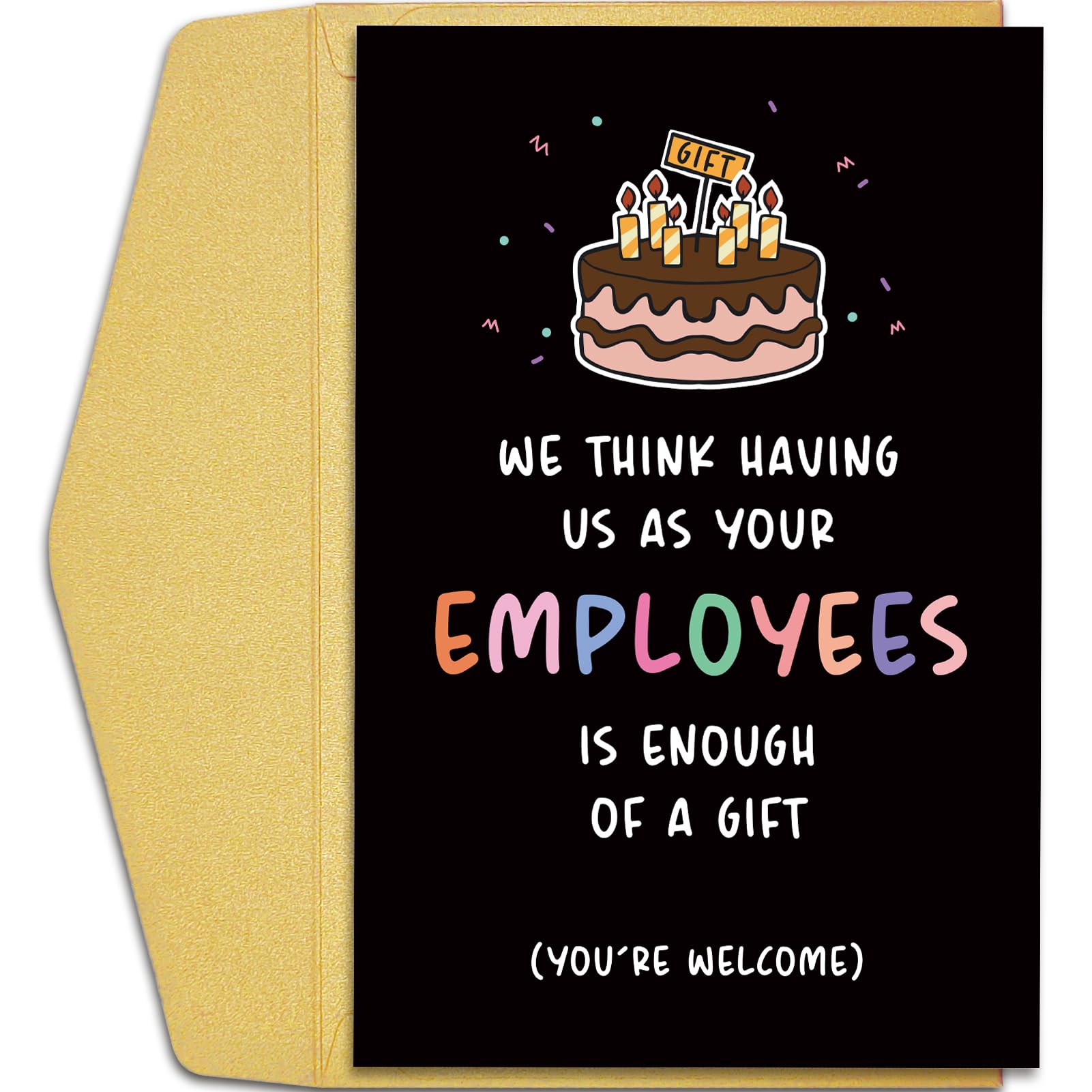 Amazon.com : Qiliji Funny Boss Birthday Card from Employee Staff ...