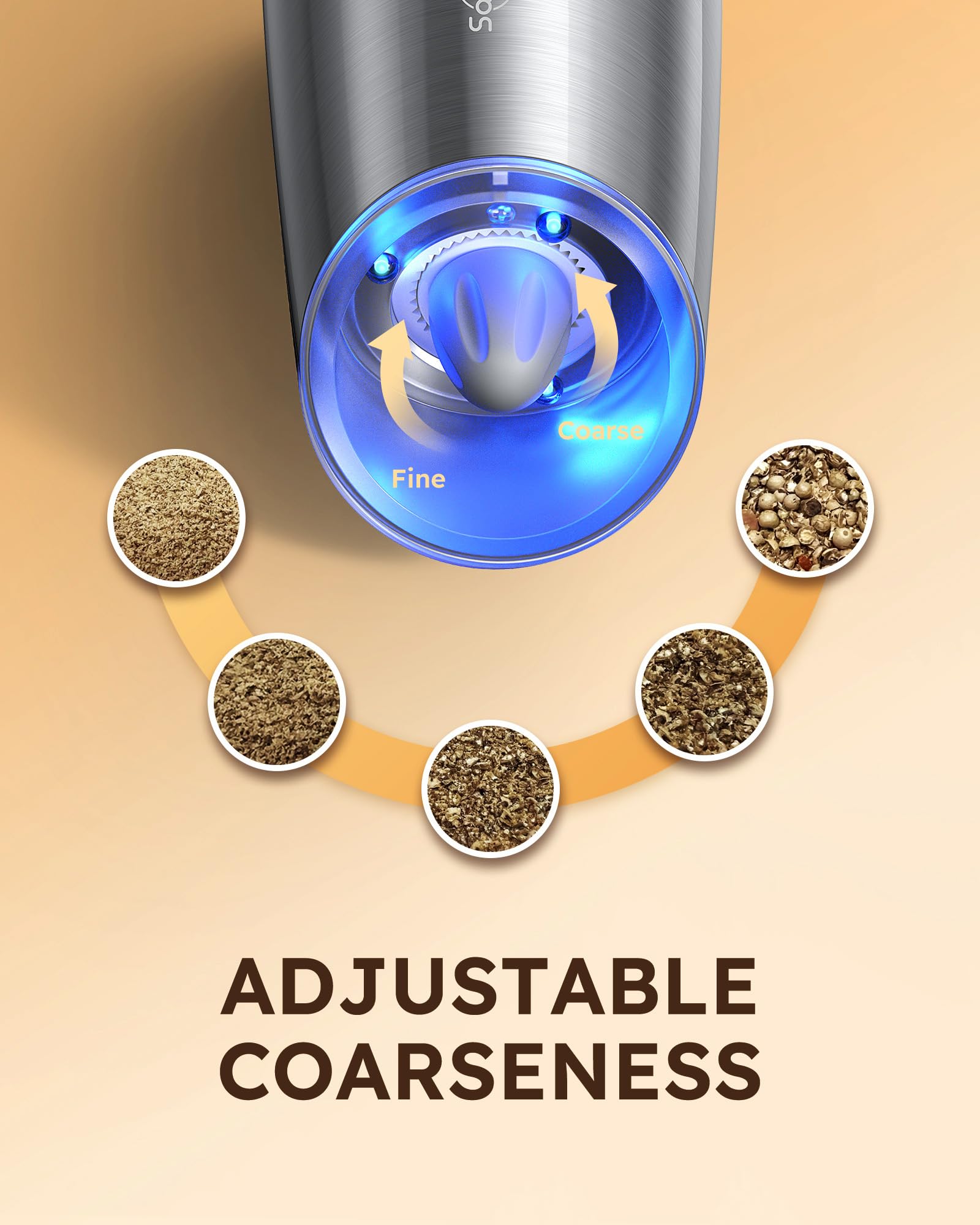 Snapklik.com : Sangcon Gravity Electric Salt And Pepper Grinder Set ...