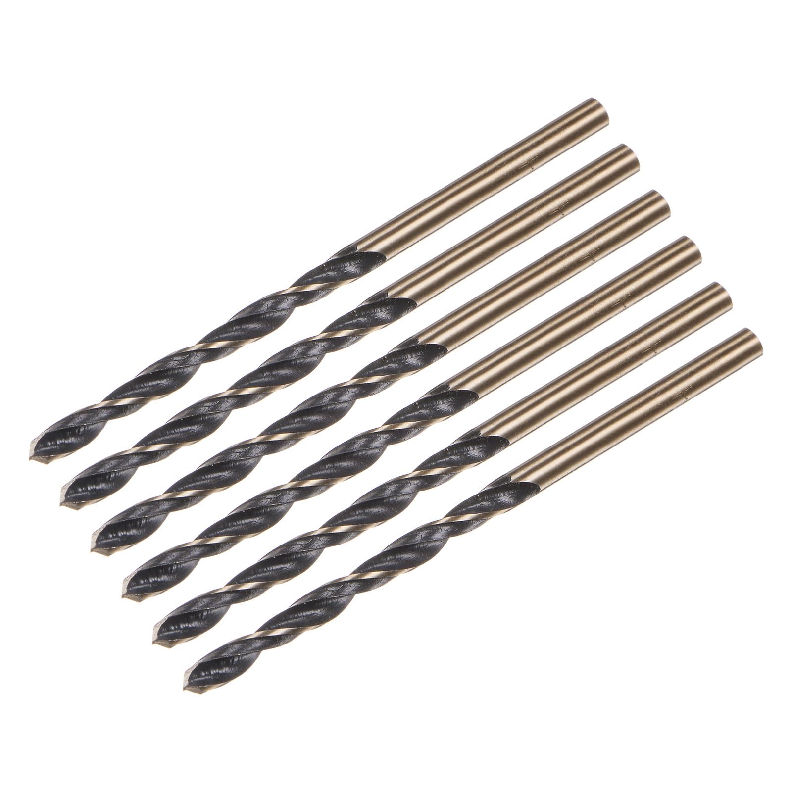 uxcell 6pcs Jobber Drill Bits 3mm (0.118") Black Nitride & Gold ...