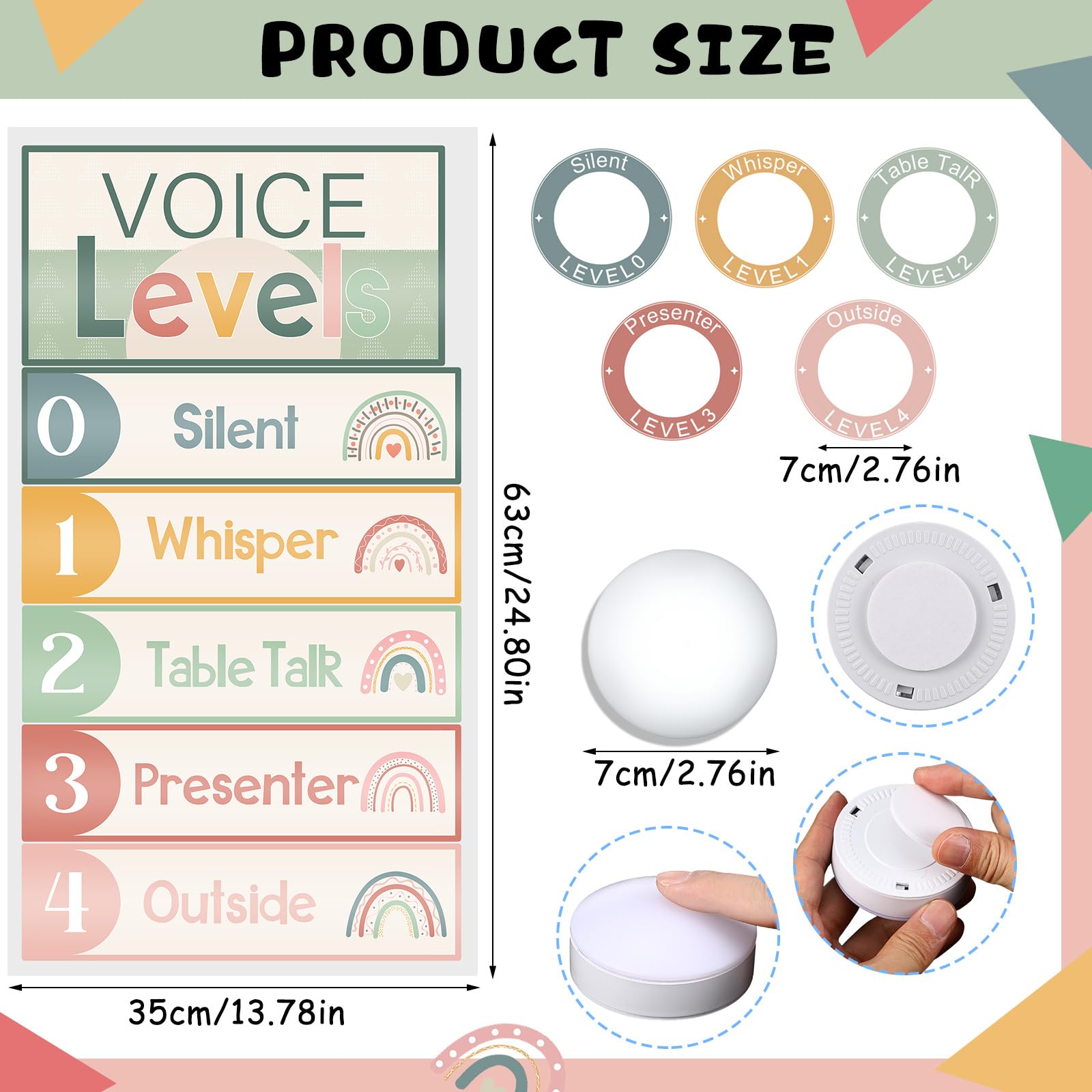 Classroom Rules Poster Voice Level Chart | Volume Noise Posters For ...