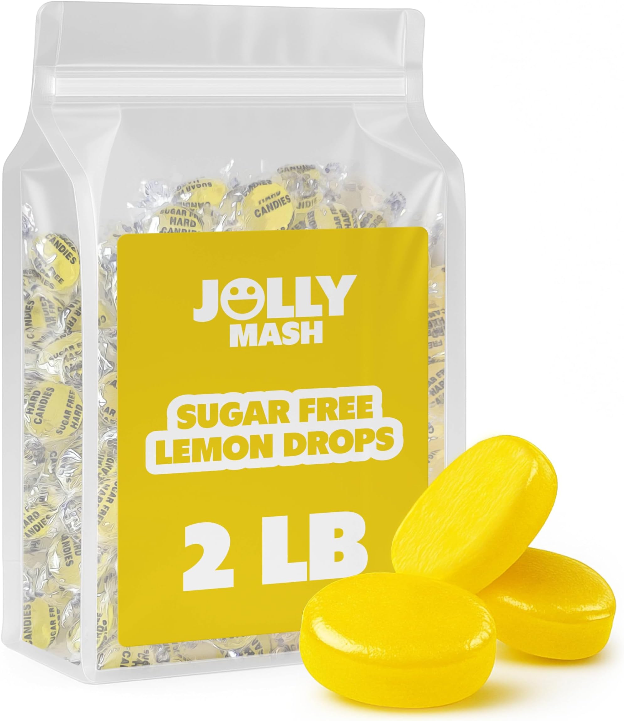 Amazon.com : Sugar Free Lemon Drops Hard Candy | 2 LBS | Individually ...
