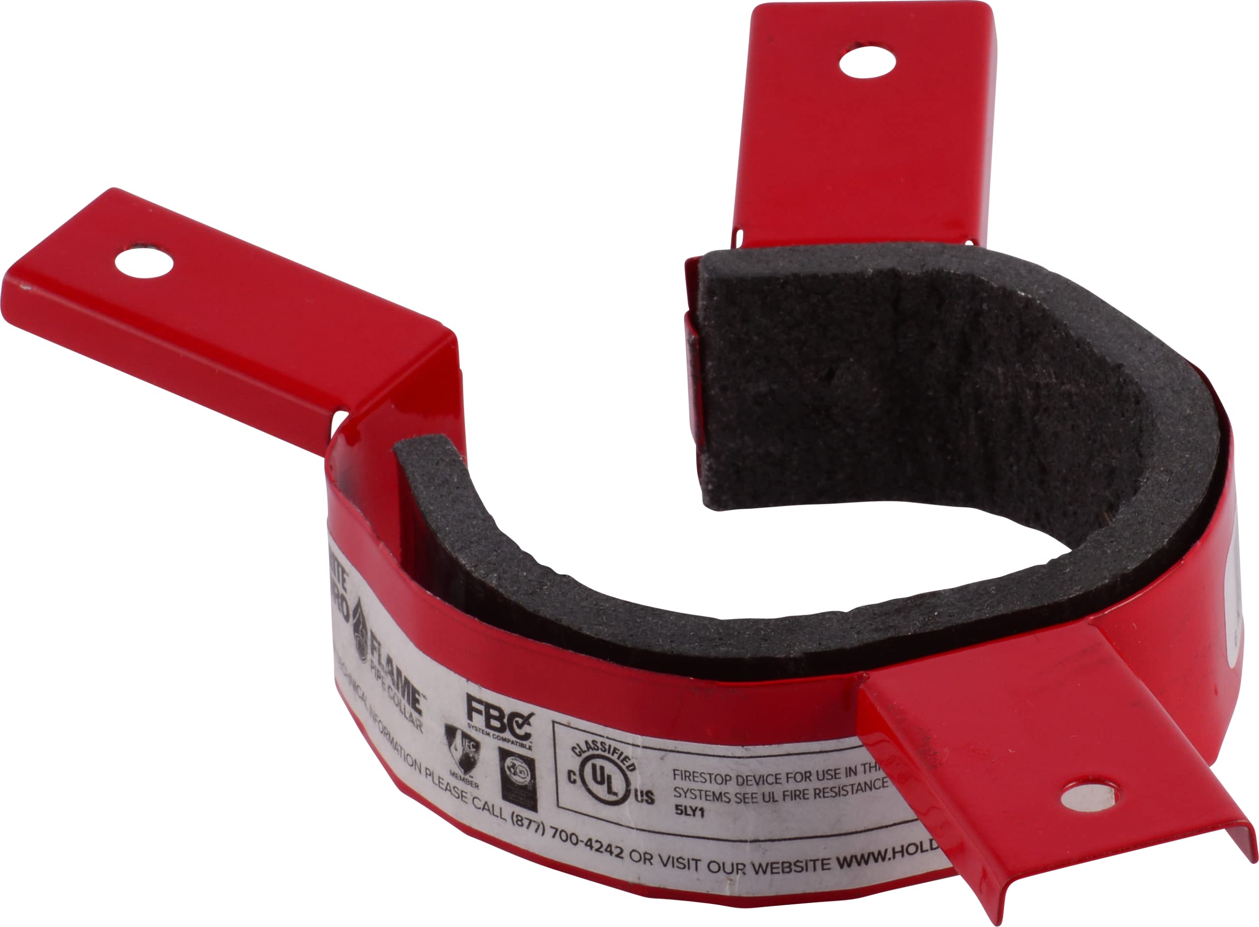 HoldRite HydroFlame 1-1/2 Inch Firestop Pipe Collar, PVC, CPVC, FRPP ...