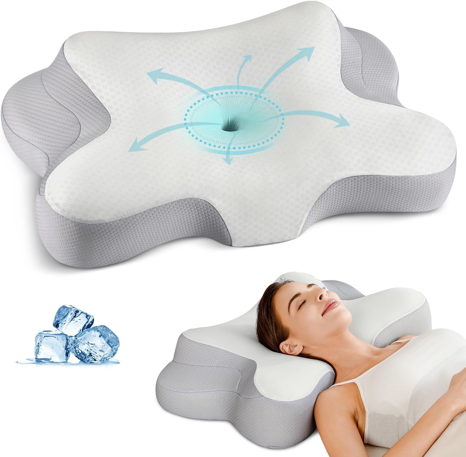 Amazon.com: MABOZOO Air Layer Fabric Face Pillow, Ergonomic Beauty ...