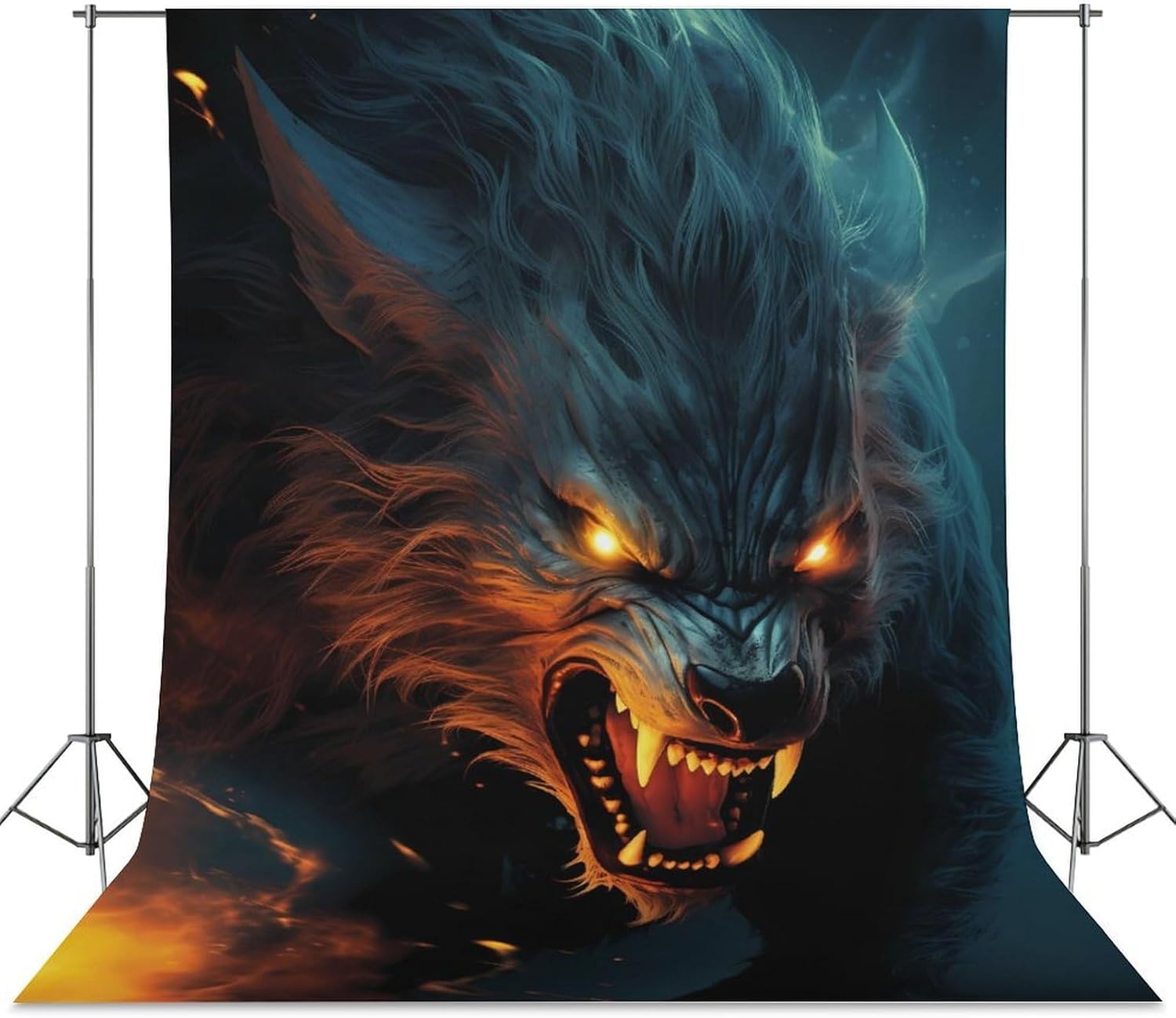 Amazon.com: Werewolf Funny Background Screen Vertical Cloth Fabric ...