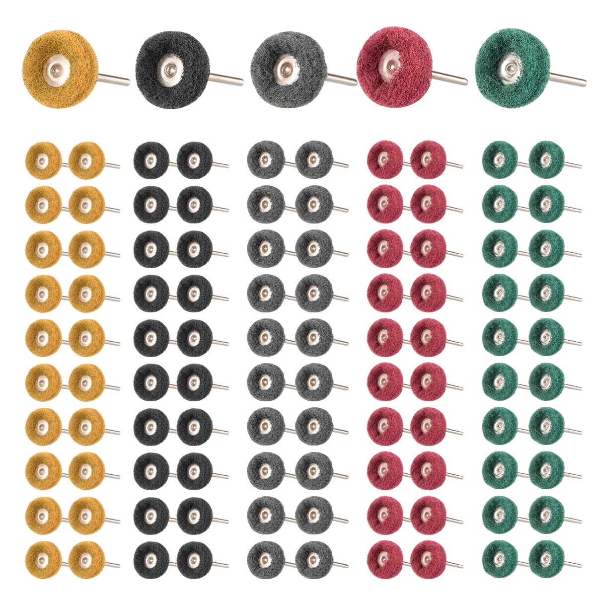 Amazon.com: ATMTV 100 PCS Abrasive Buffing Wheels, 1 inch Abrasive ...