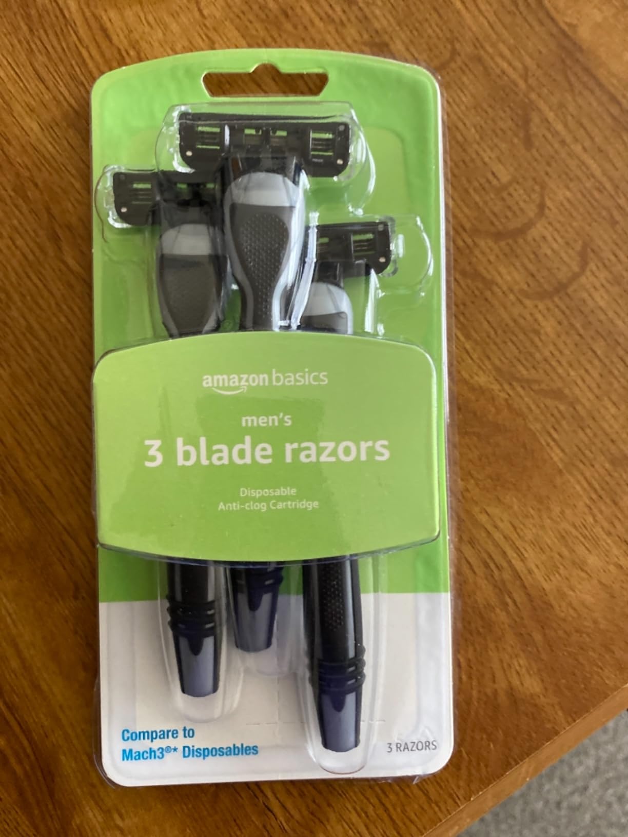 $1/mo - Finance Amazon Basics 3-Blade Disposable Razors for Men, 6 ...