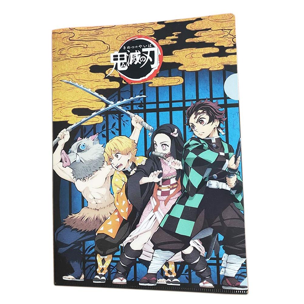 Buy 3 Pack Anime Demon Slayer File Folder, A4 Letter Size File Bag ...