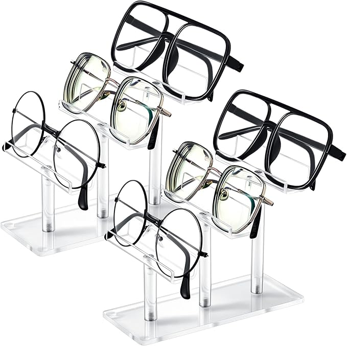 Amazon.com: Sintuff 2 Pcs Eyeglasses Display Stand 3 Tiers Acrylic ...