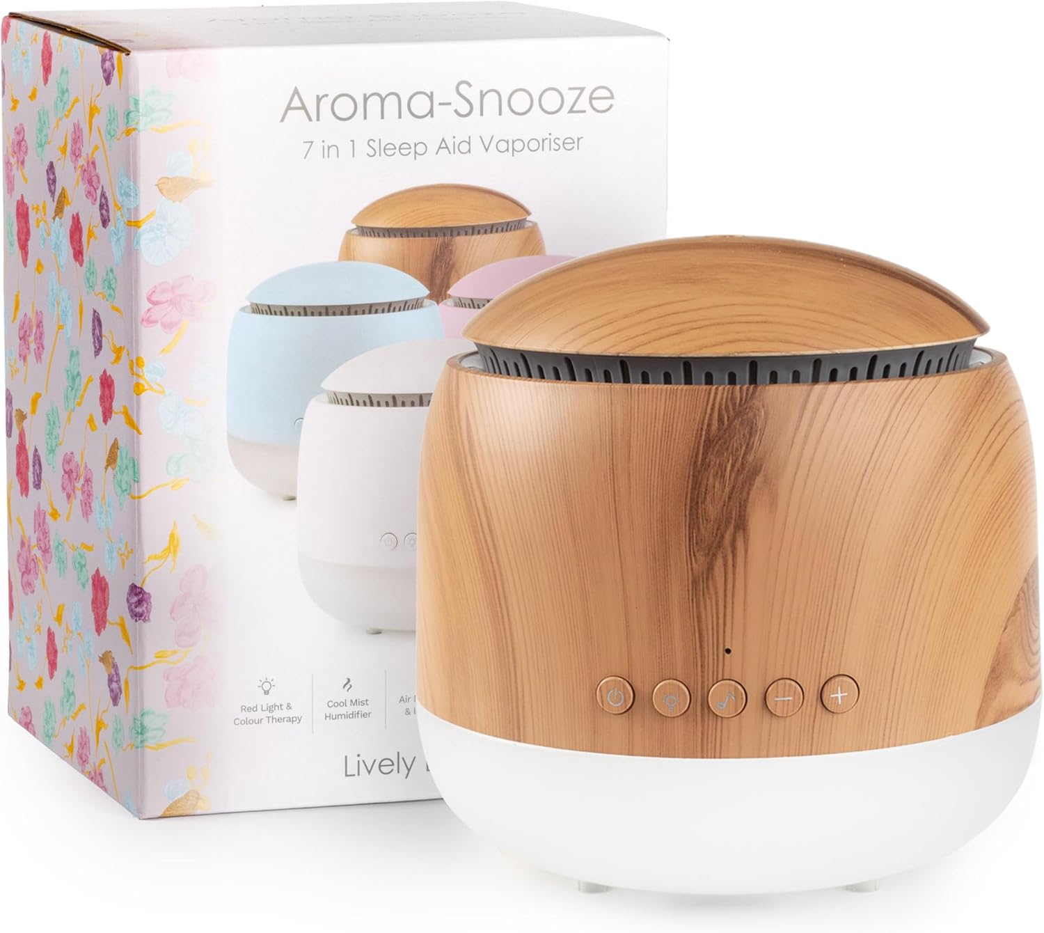 Aroma-Snooze Aromatherapy Diffuser - Sleep Aid Humidifier & Sound ...