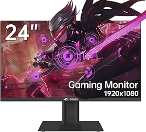 CRUA Monitor gamingowy 24 cale FHD 165 Hz 1 ms, 144 Hz 1080p bezramowy ...