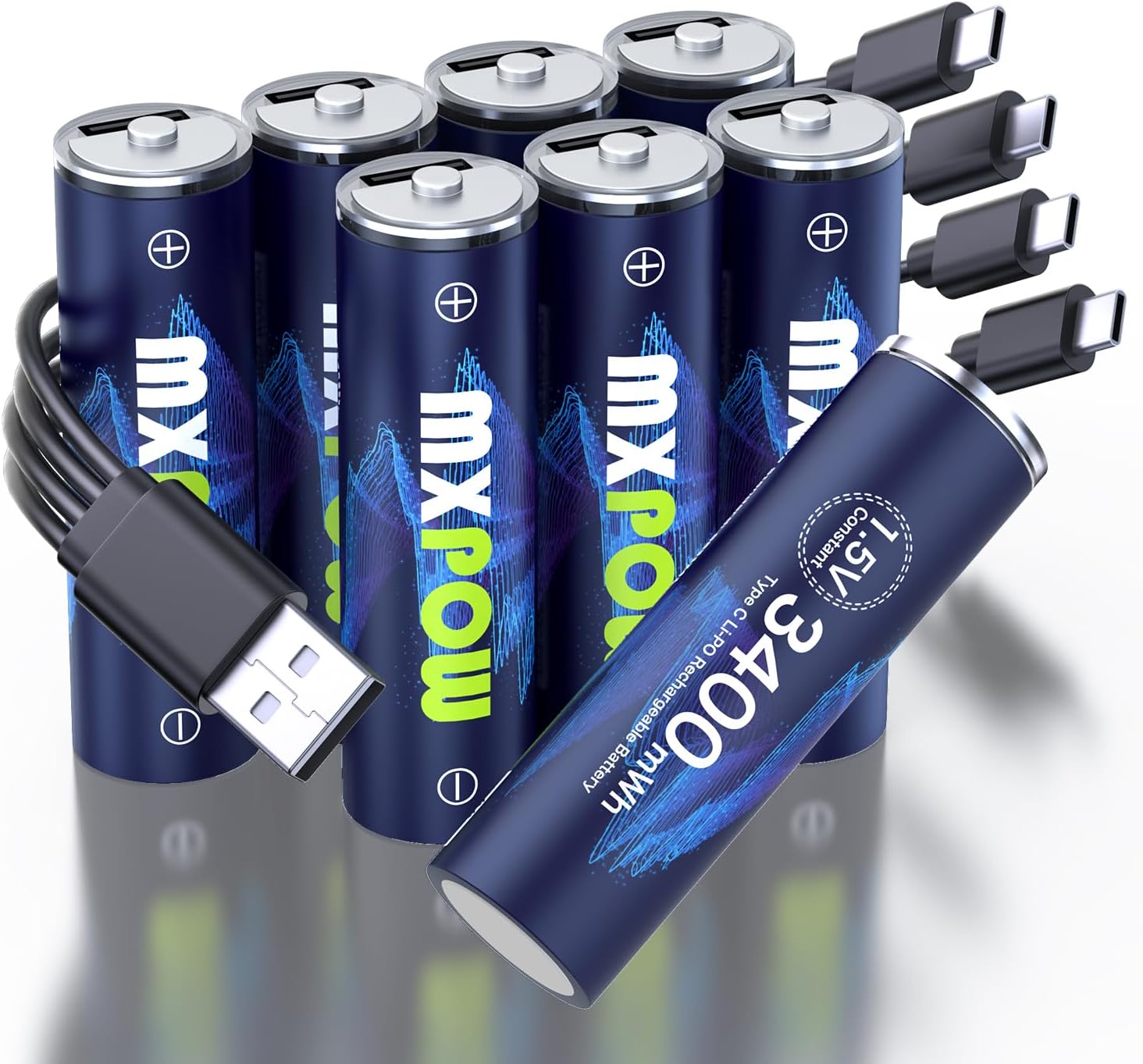 Amazon.com: SUKAI Rechargeable AAA Batteries with Charger, 8 Count ...