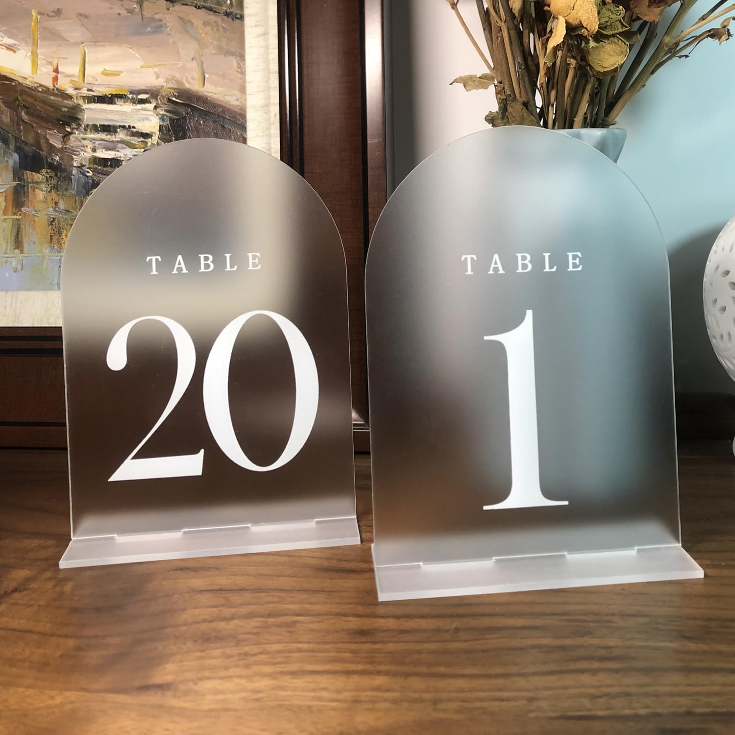 Amazon.com: 1-20 Wedding Table Numbers,Frosted Arch Table Numbers for ...