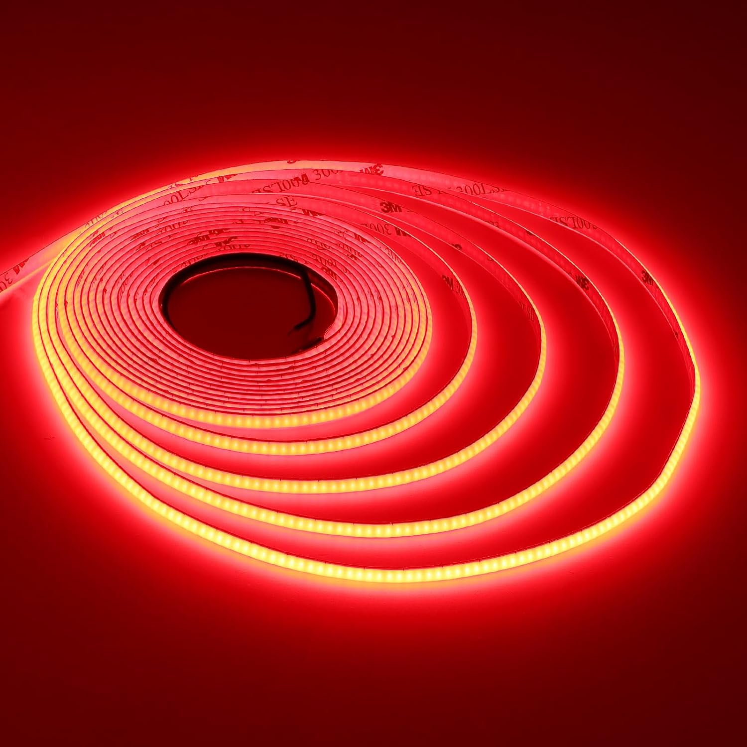 Amazon.com: TOPAI 12V Thin 5mm Red COB LED Strip Light 16.4ft Self ...