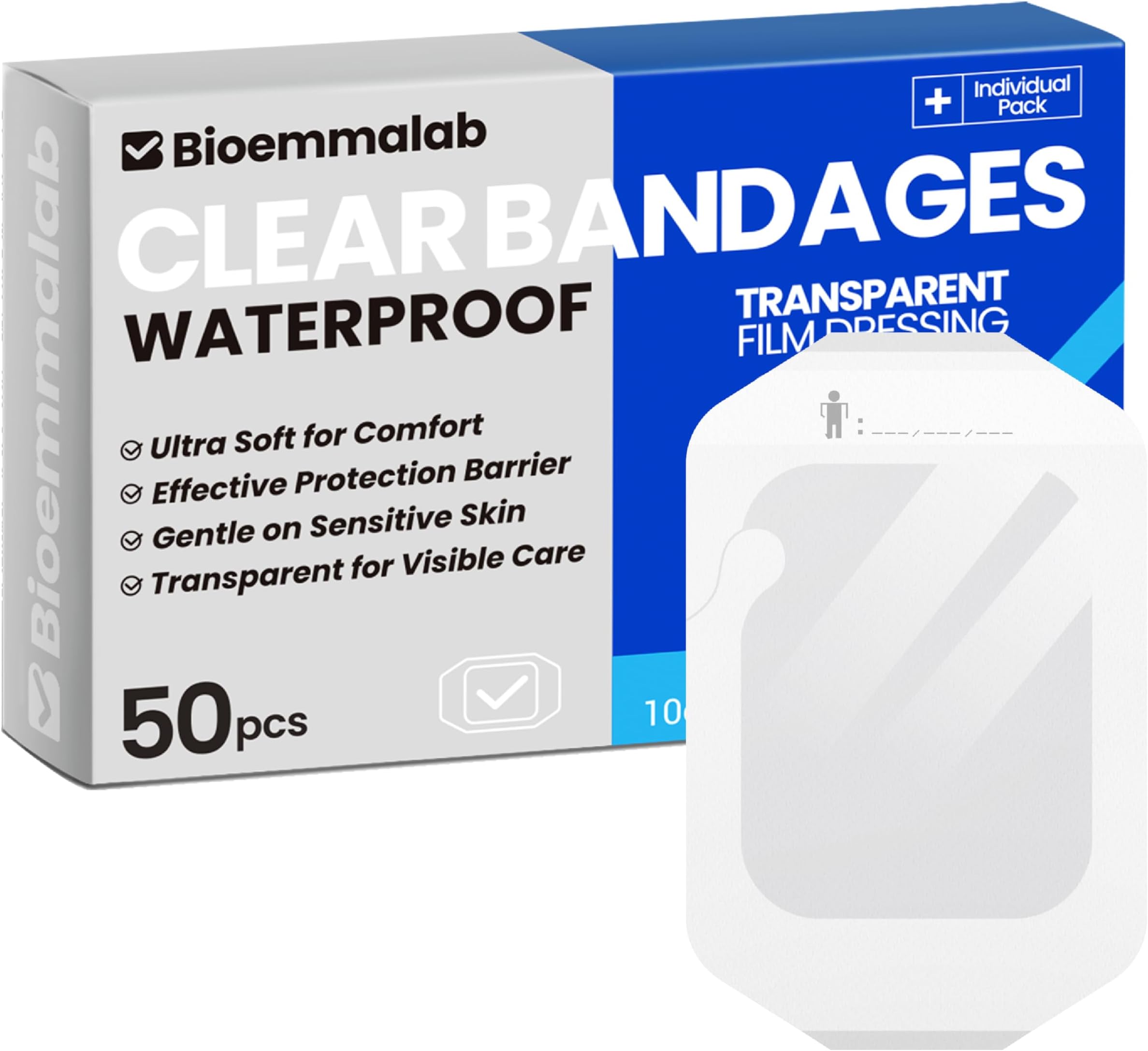 Amazon.com: Hypafix® Transparent Film Dressing Roll - Waterproof (2" X ...