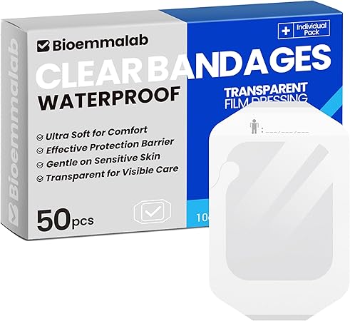 Amazon.com: Large Waterproof Bandages Clear Dressings Tattoo Tape ...