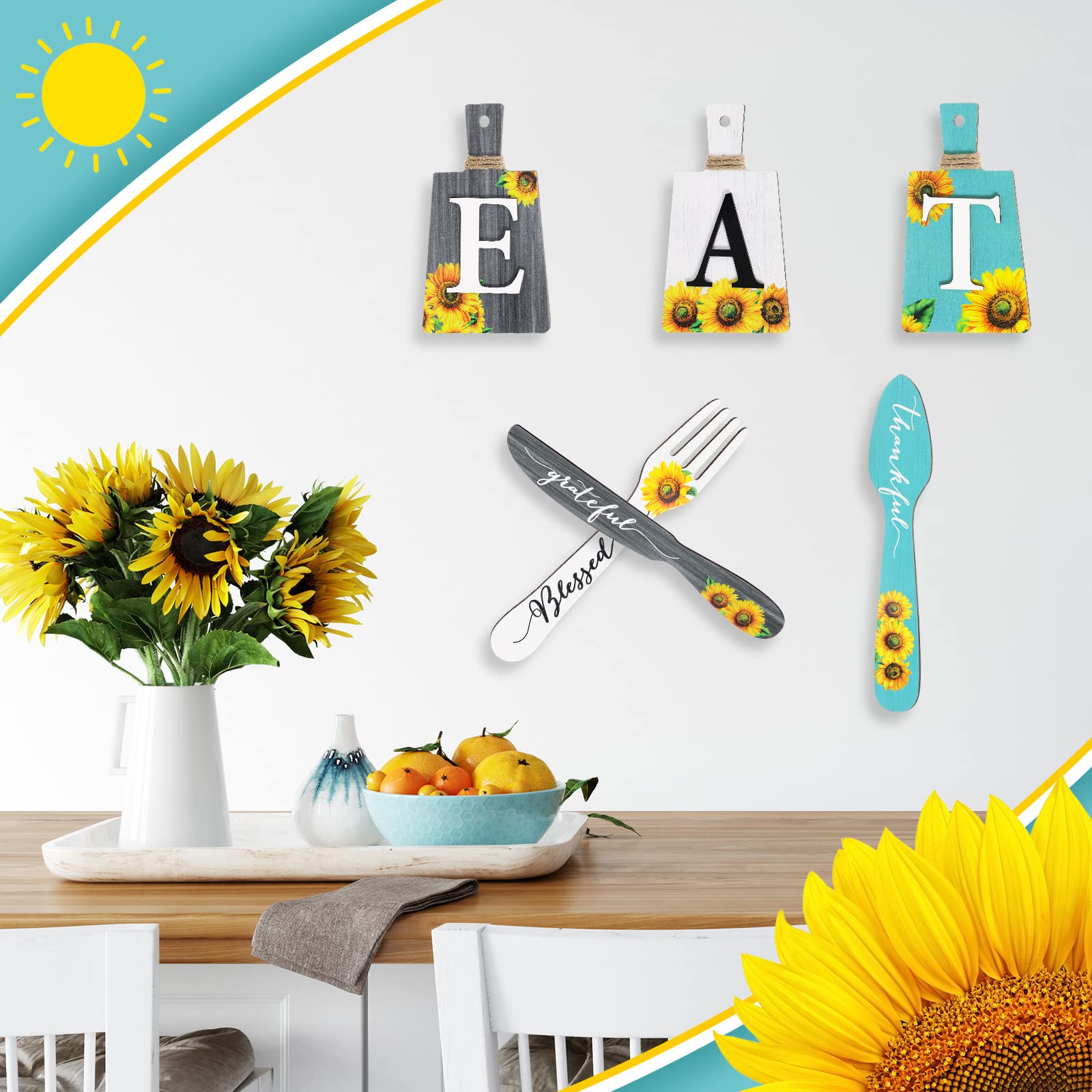 Sunflower Theme Kitchen Decor Vintage Sunflower Home Decor